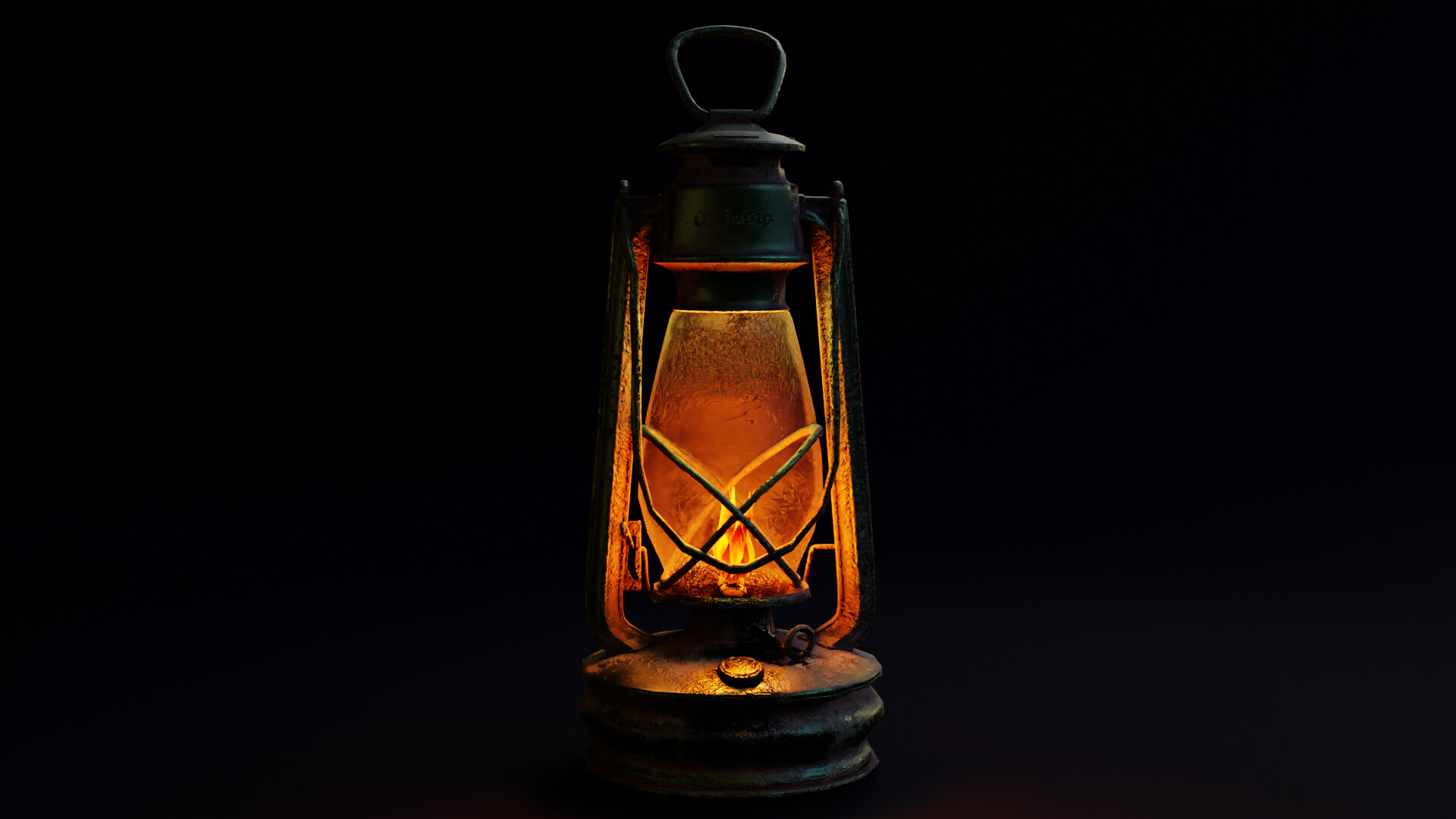 ArtStation - Game-Ready Oil Lamp 3D Model