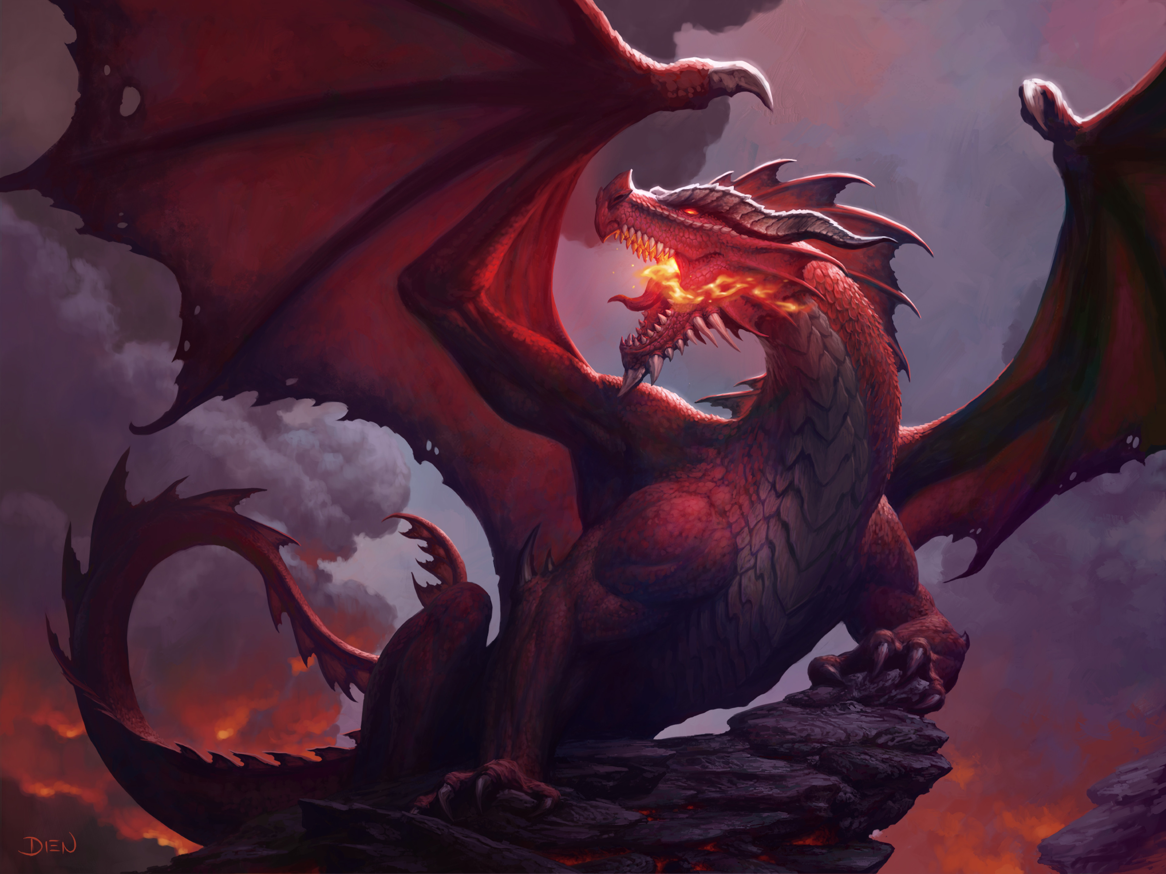 Red Dragon by Chris Dien : r/BadAssDragons