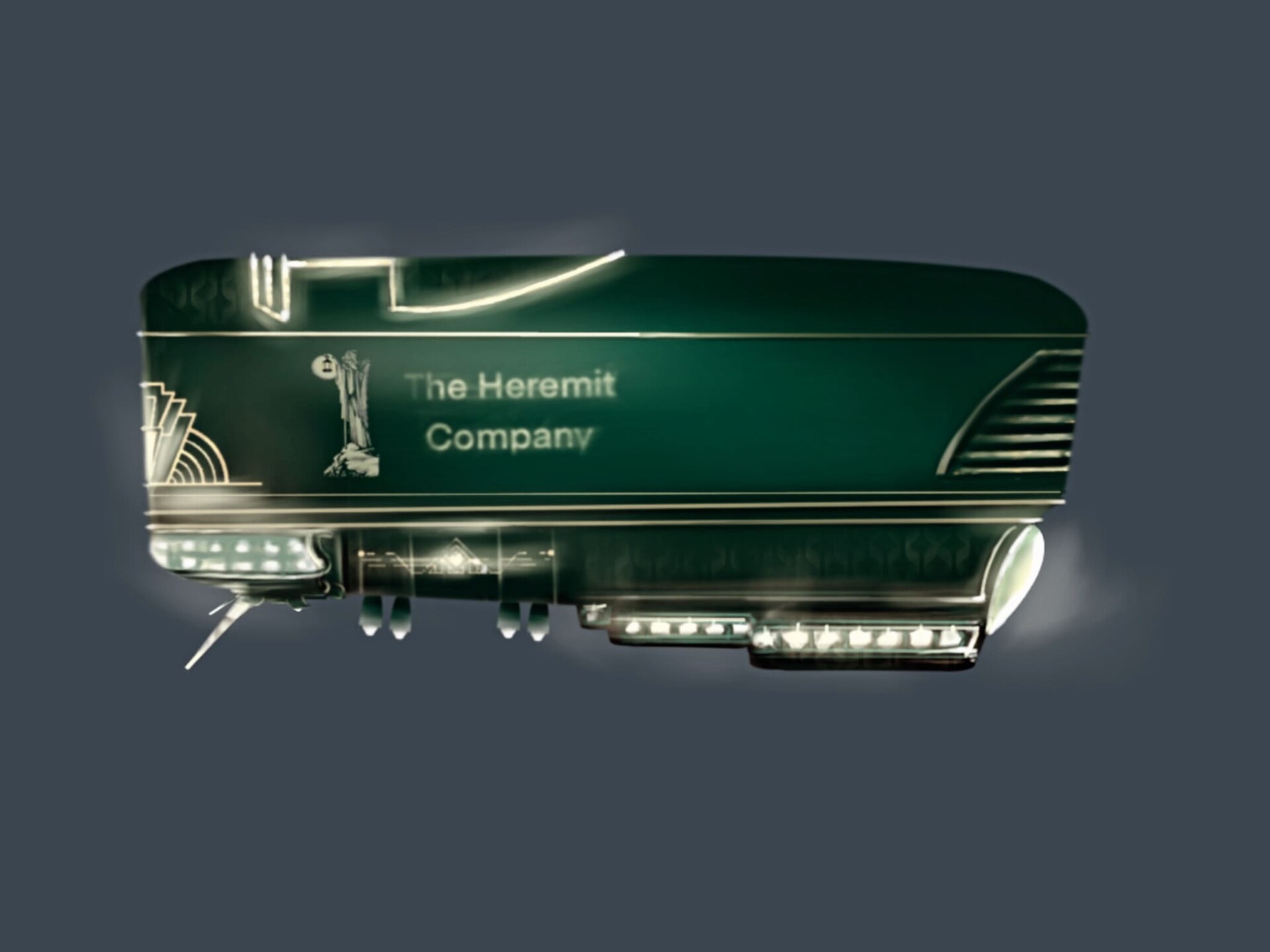 ArtStation - Airship deco cyberpunk