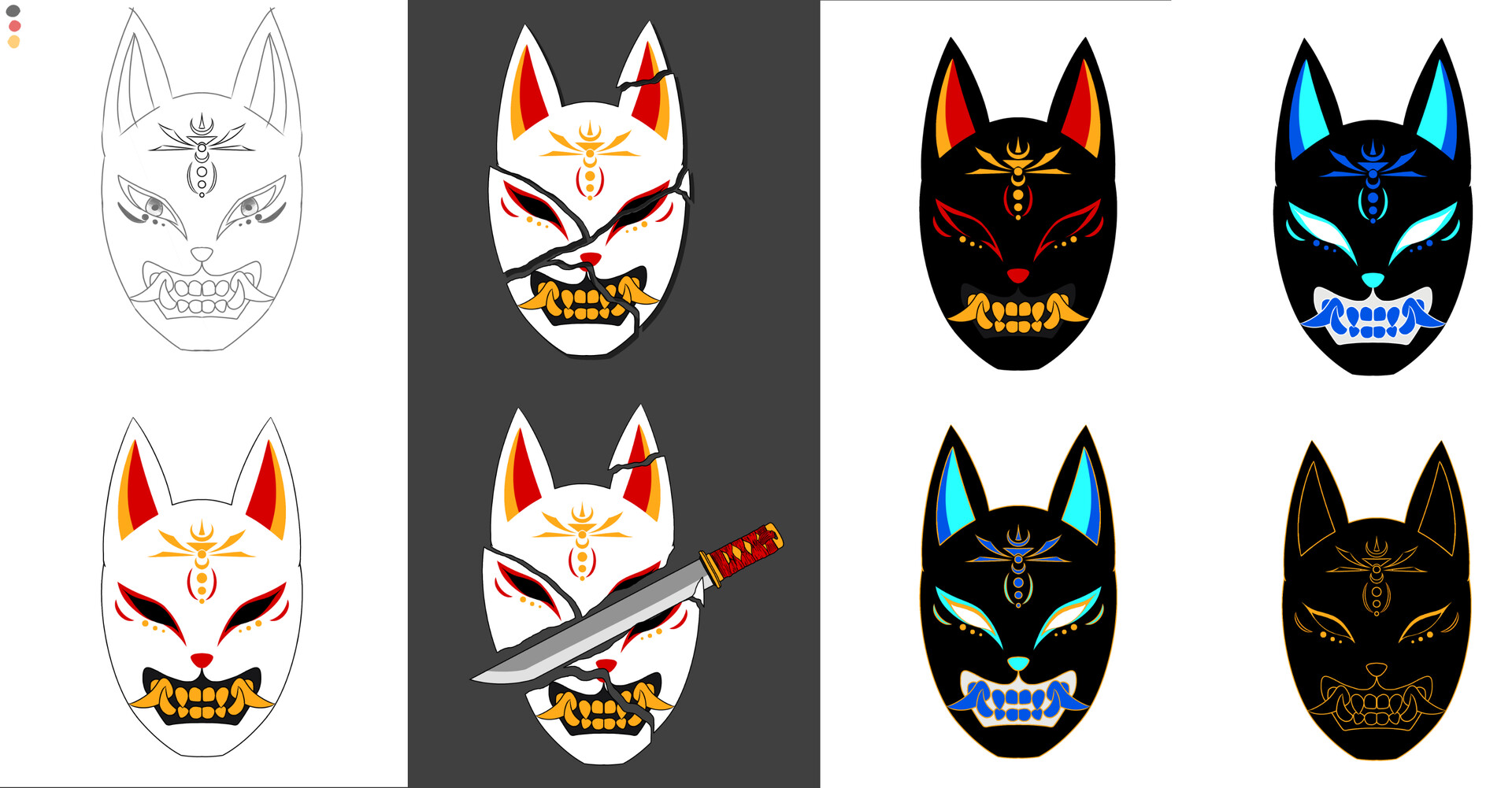 ArtStation - Kitsune mask + variations