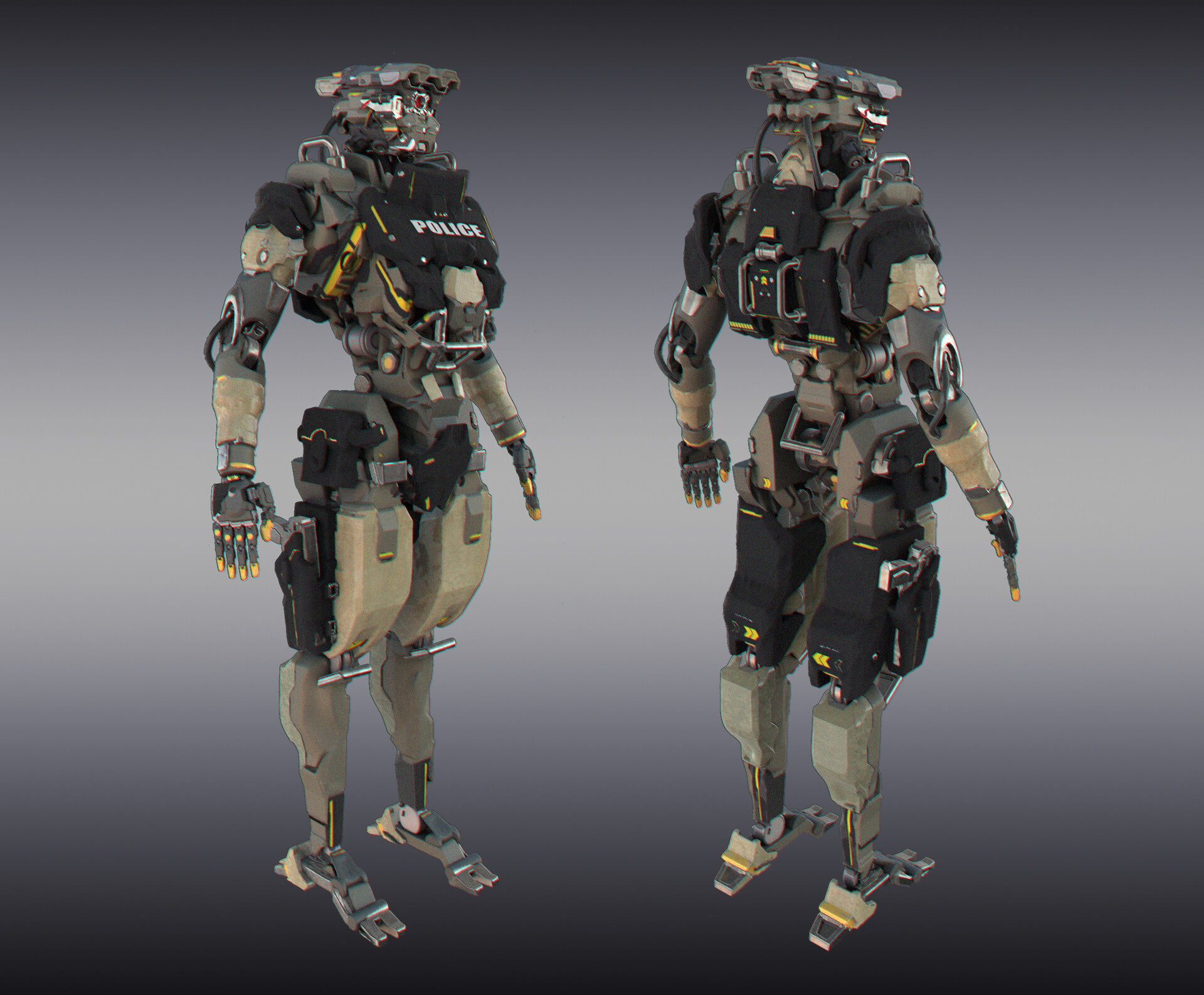 ArtStation - sci-fi police character design
