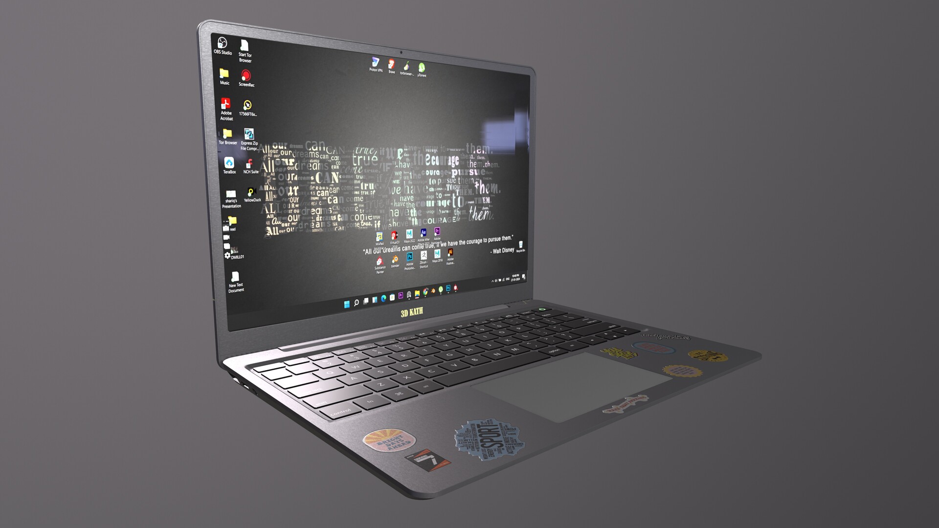 ArtStation - 3D Model of Laptop