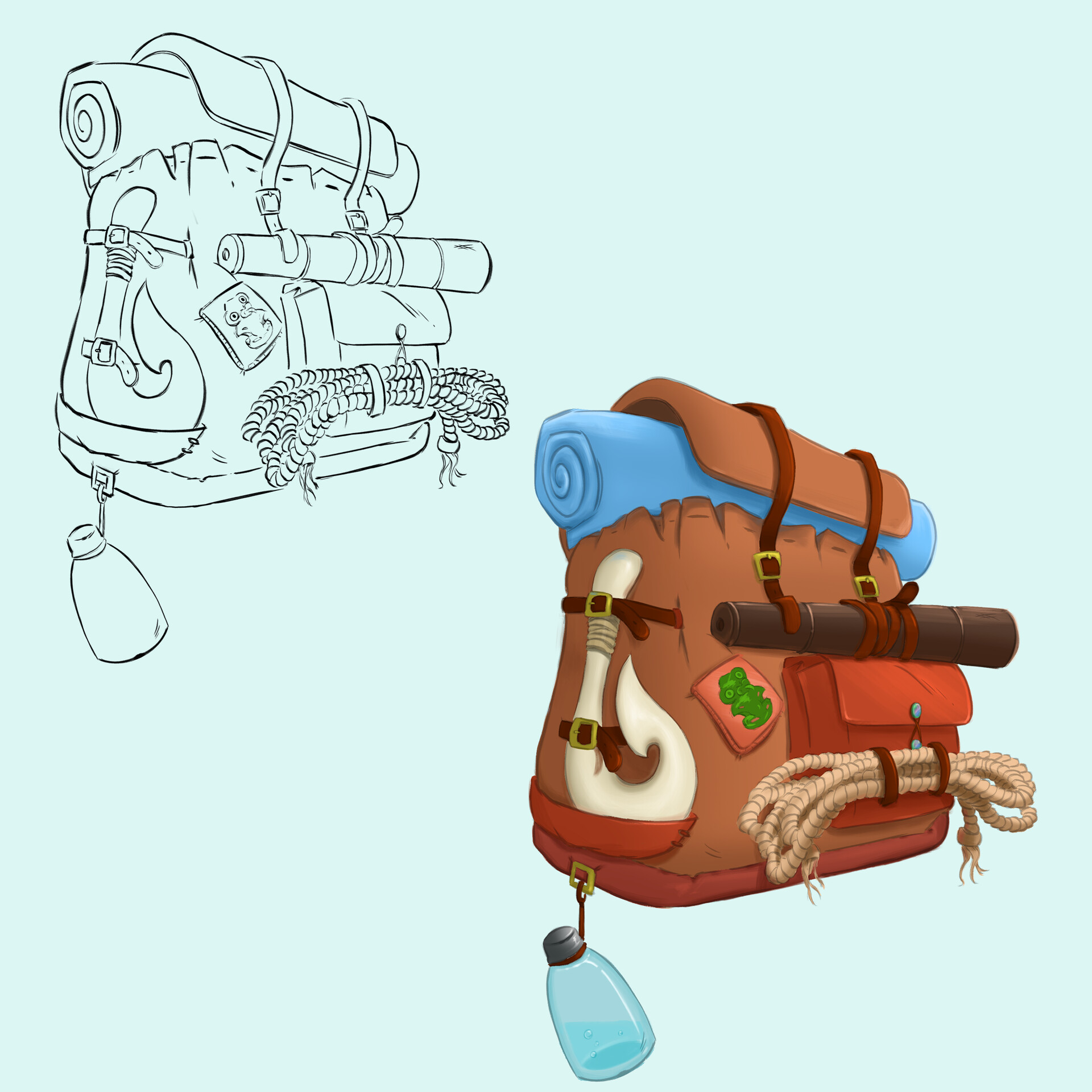 ArtStation - Maori explorer backpack