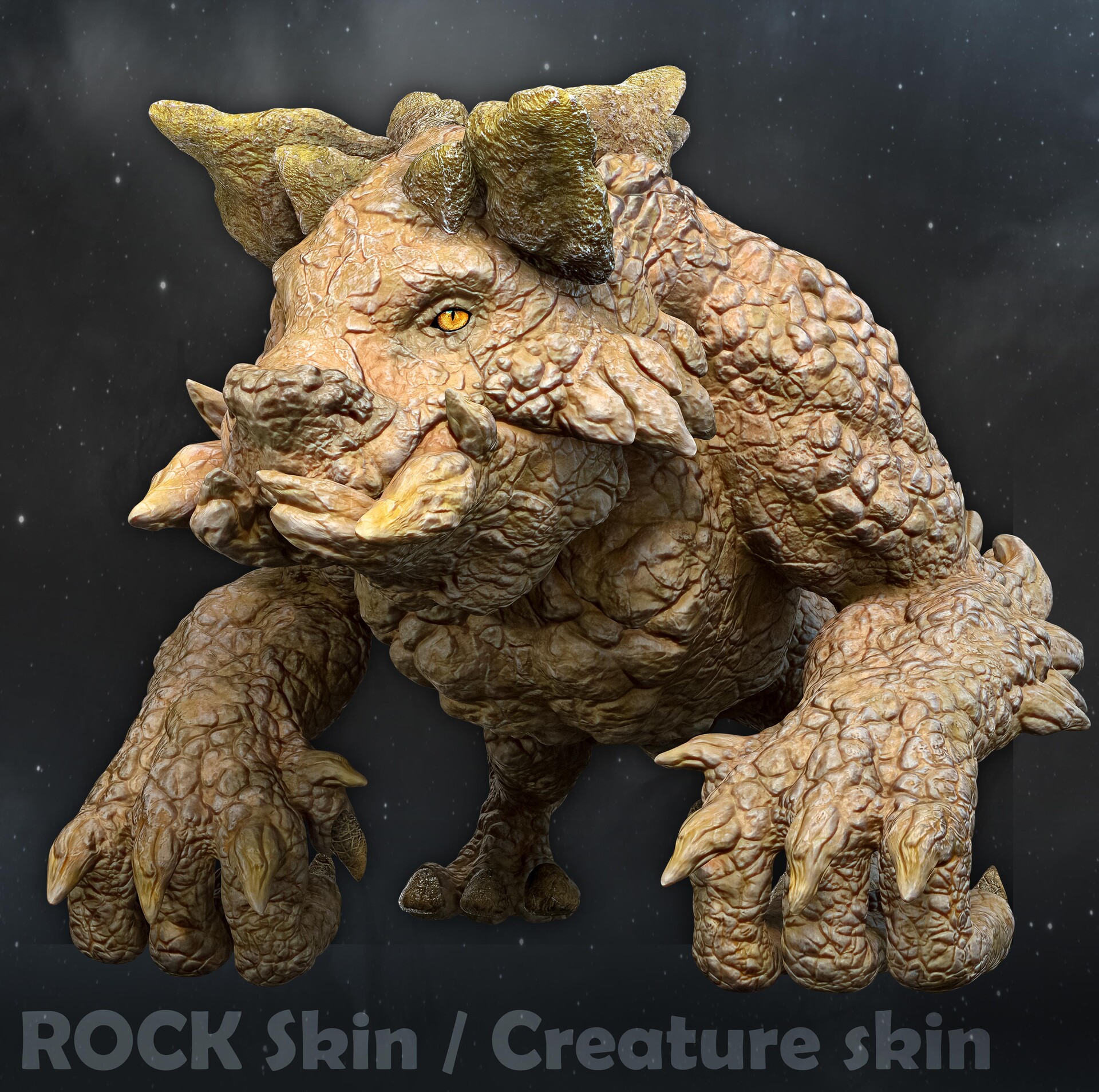 ArtStation - ROCK Skin / Creature skin VDM Brushes Vol 08