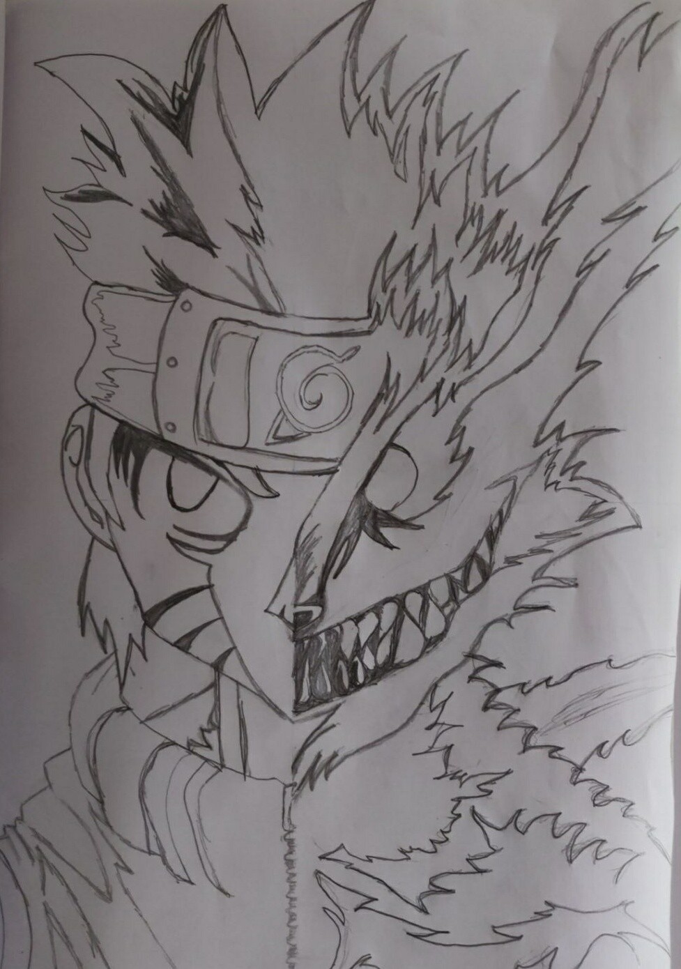 how to draw naruto 9 tailed fox
