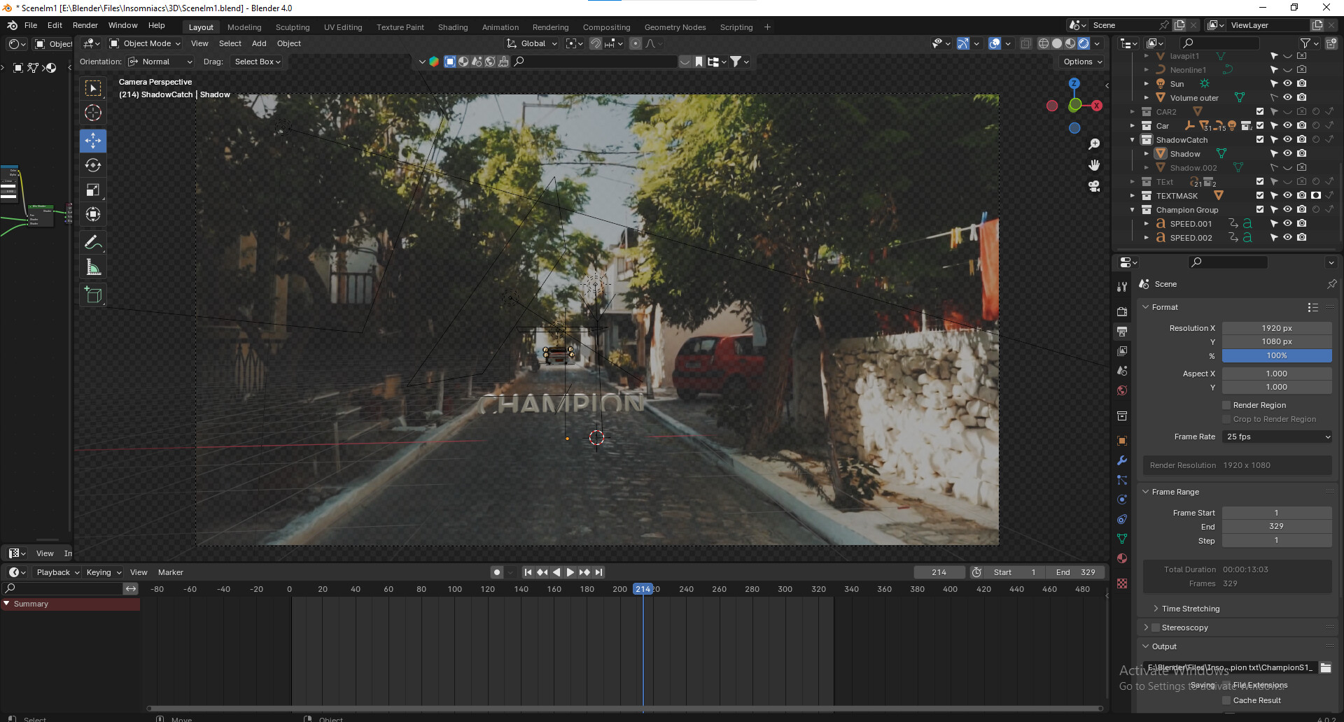 Abhish GS - My first Vfx scene