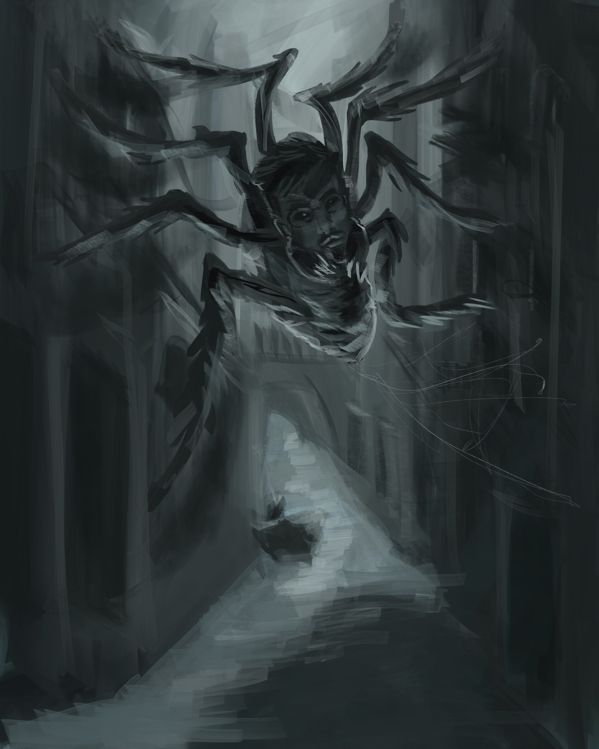 spider monster drawing