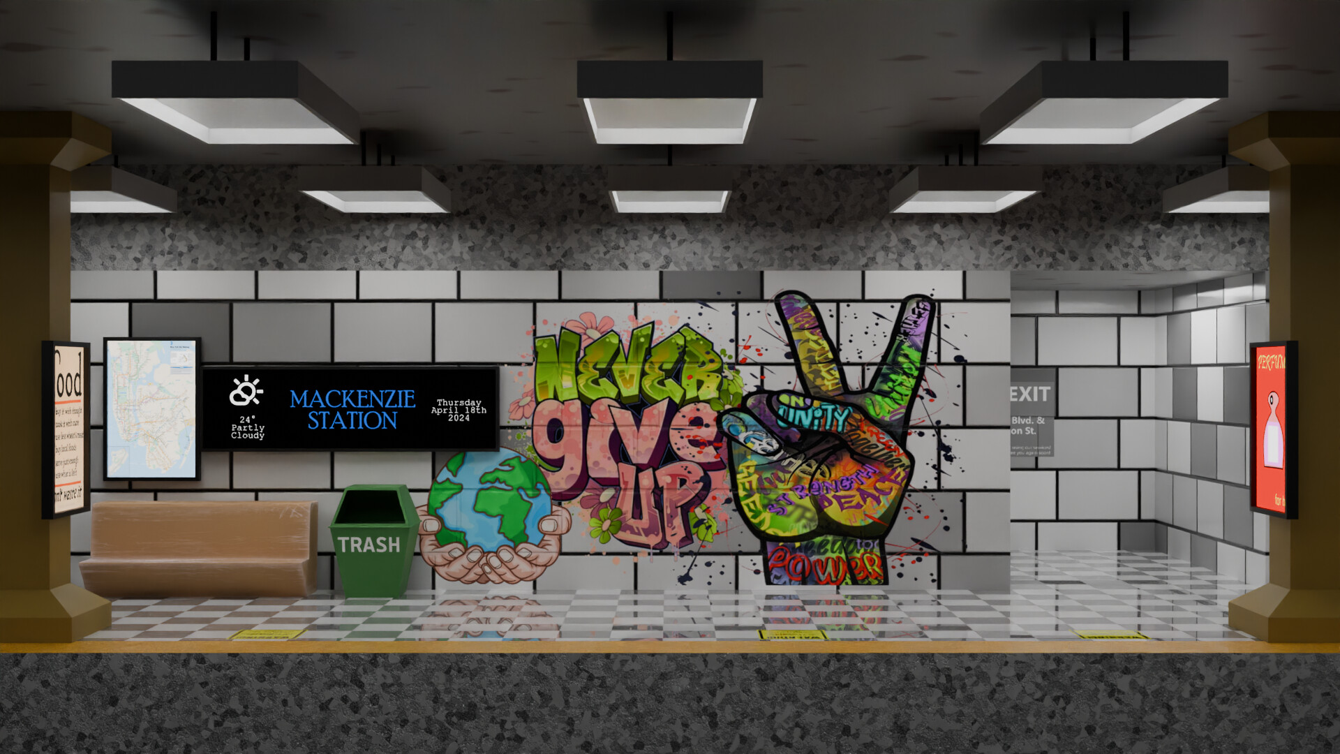 ArtStation - The Subway Graffiti Protest