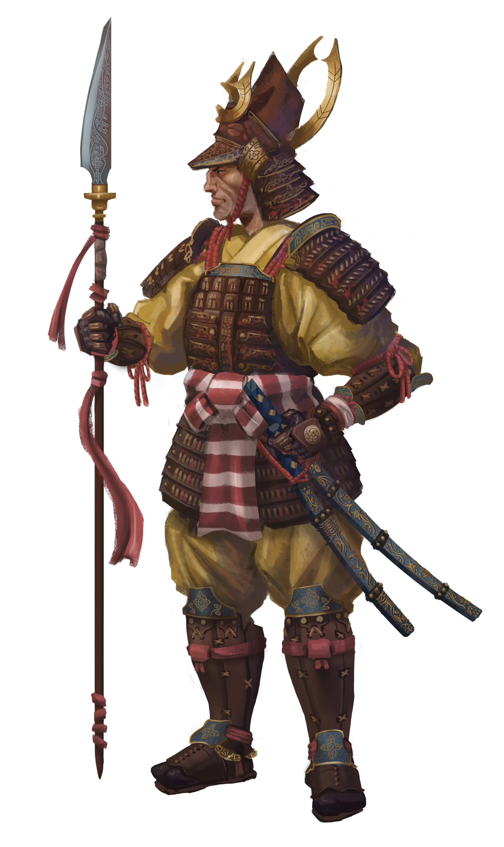 Samurai Concept Art Character Design Japanese Samurai Knight