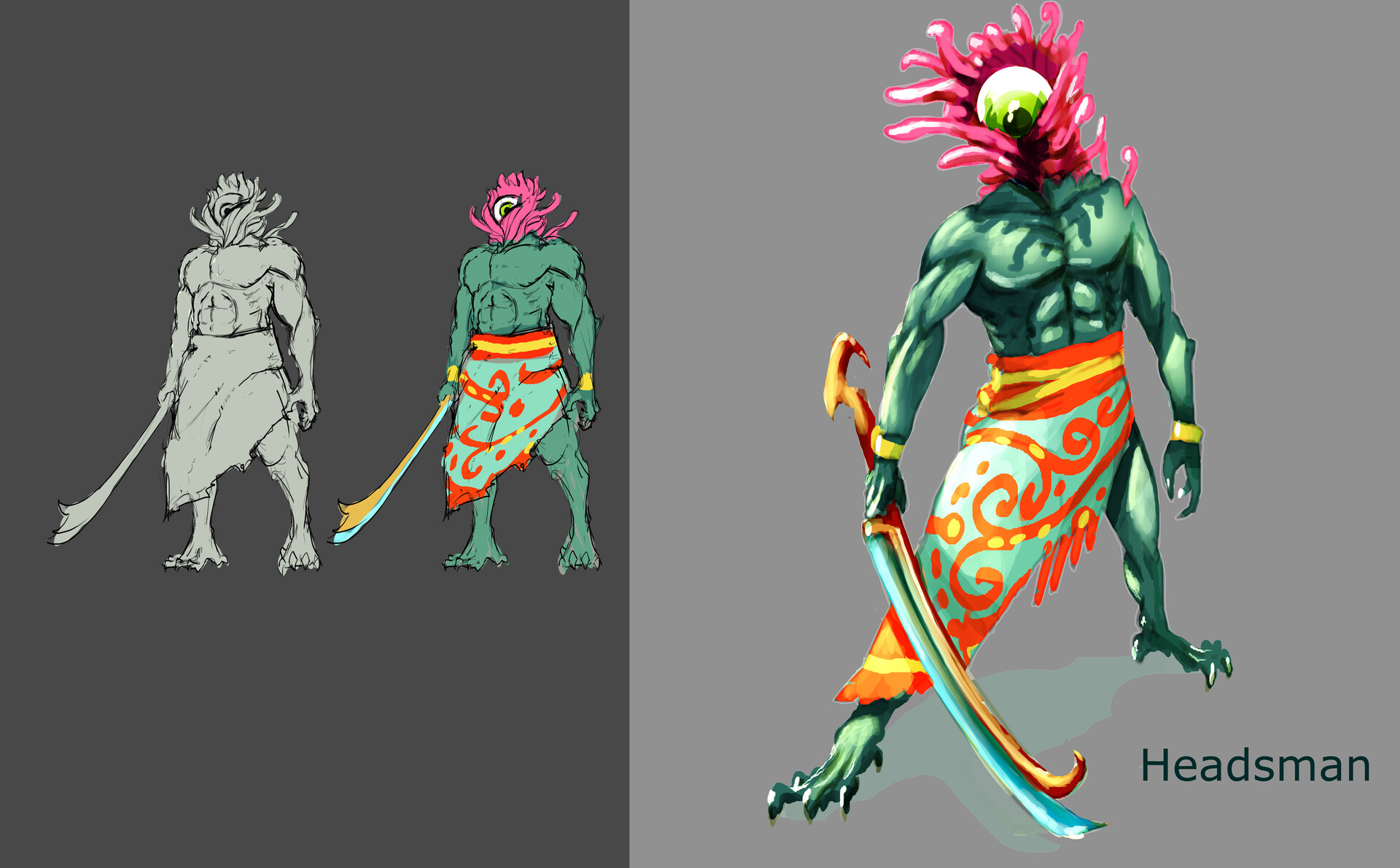 ArtStation - Headsman Creature Concept