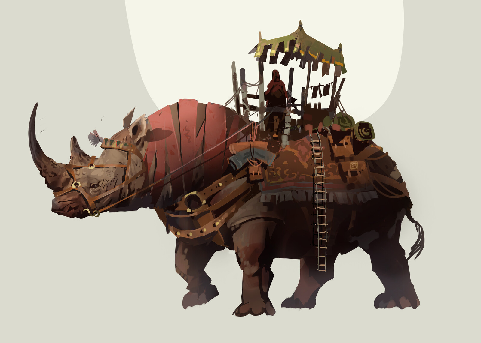 Davood Moghaddami - rhinoceros rider