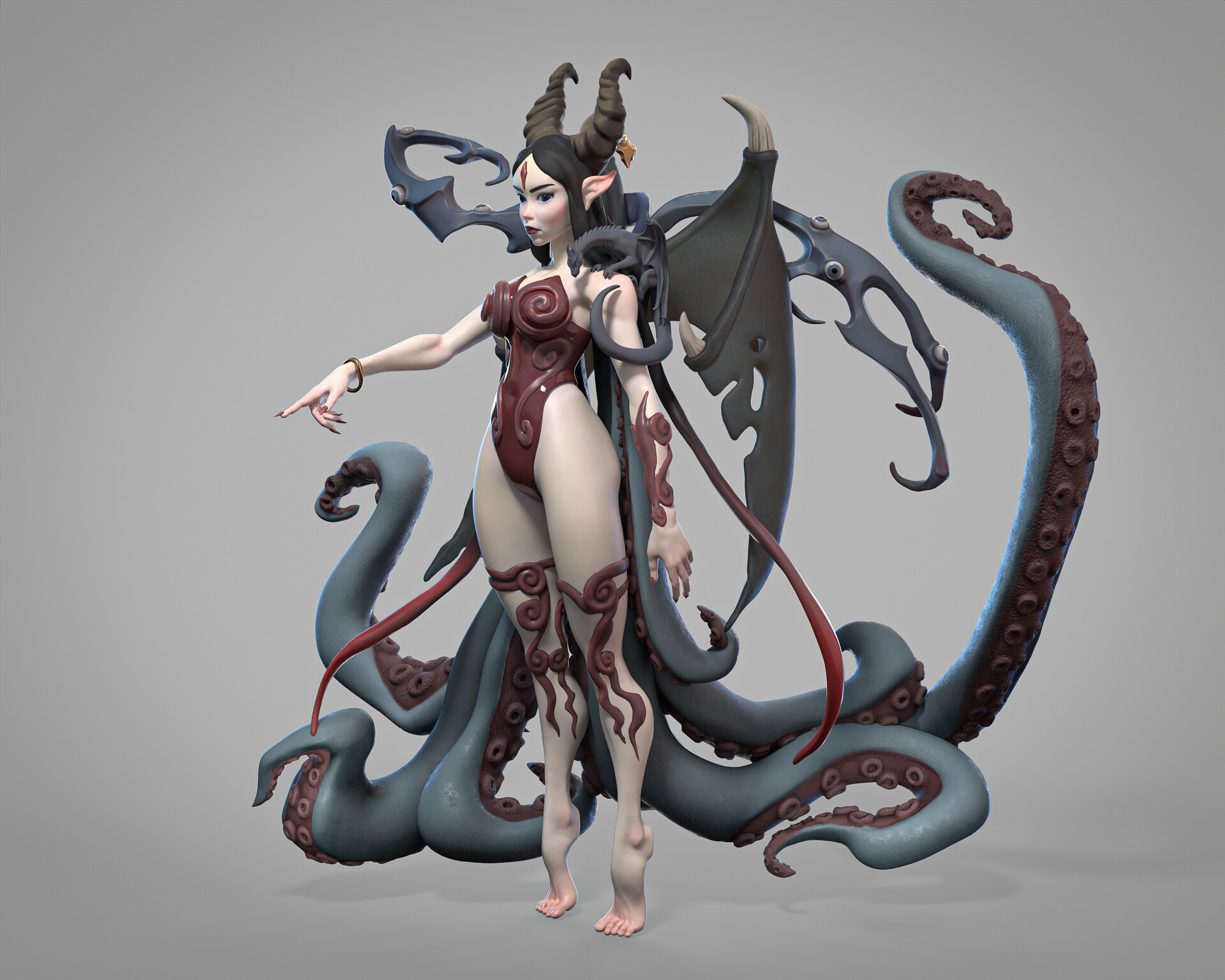 ArtStation - octopus girl