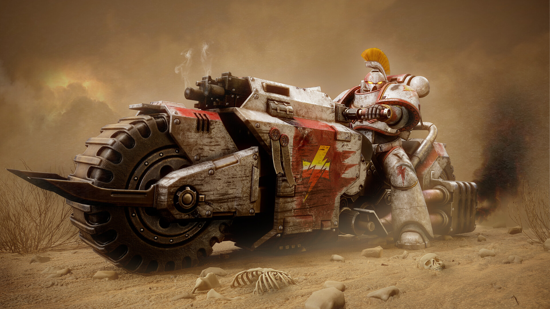 ArtStation - Space Marine Outrider (White Scars) 40k fanart