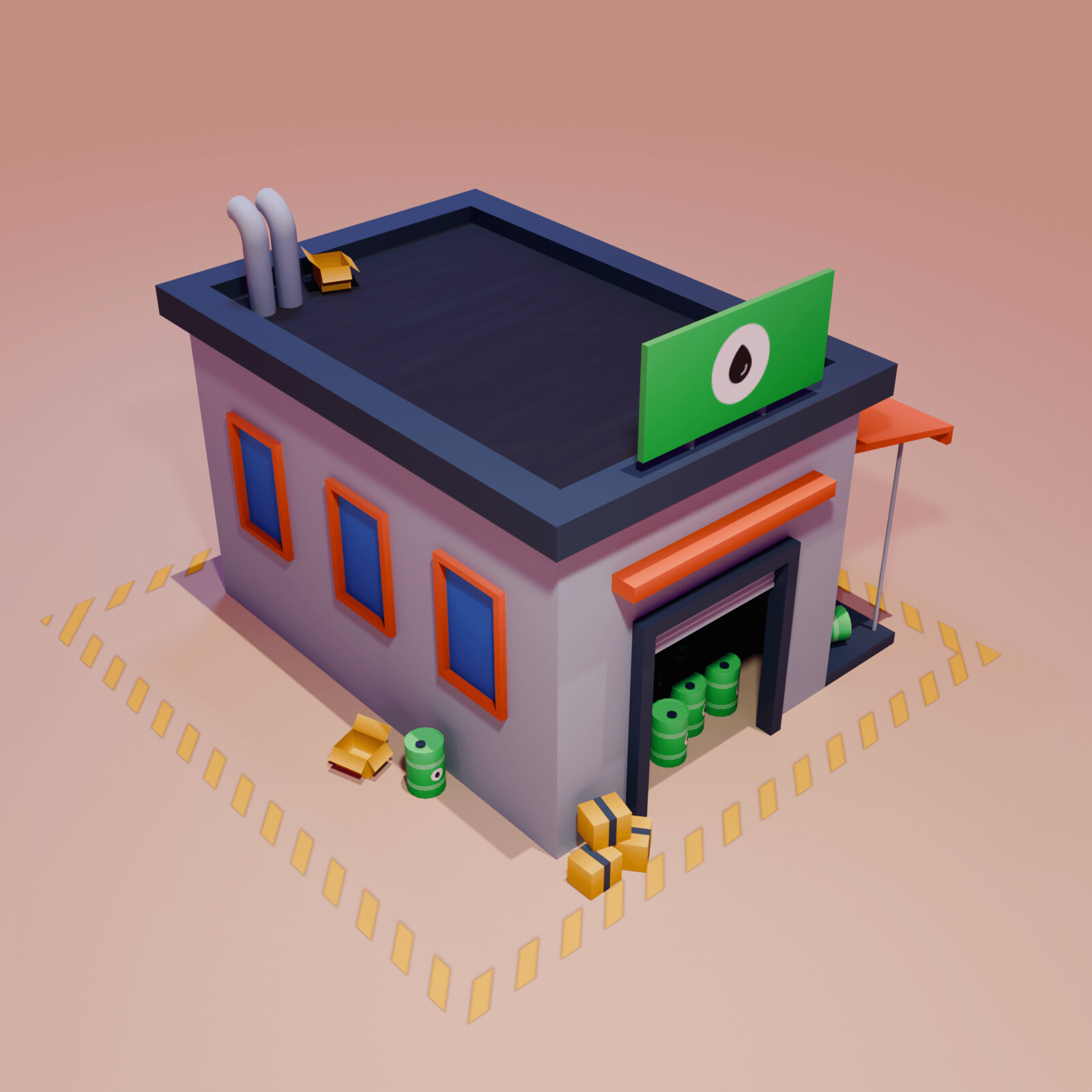 Aleh Klimchuk - Low Poly building model