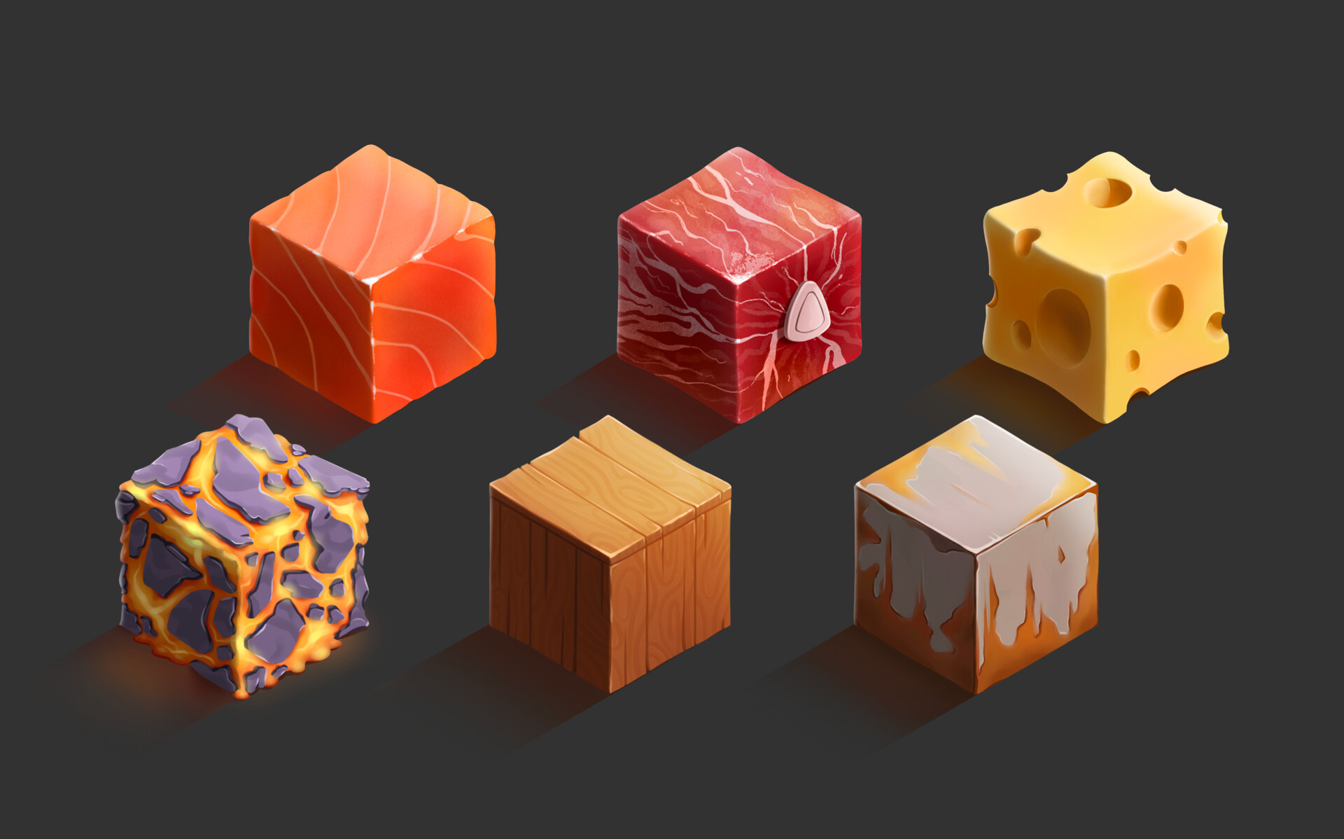 ArtStation - 6 Texture Cubes