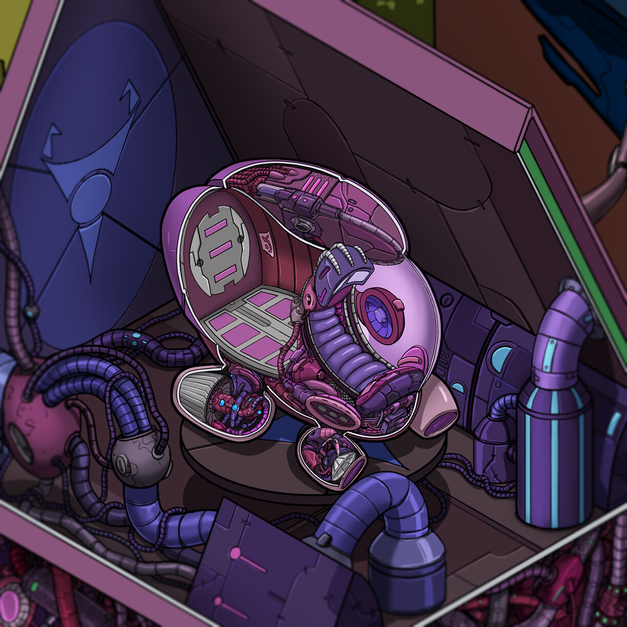 Egor Klyuchnyk - Invader Zim Base Cross Section