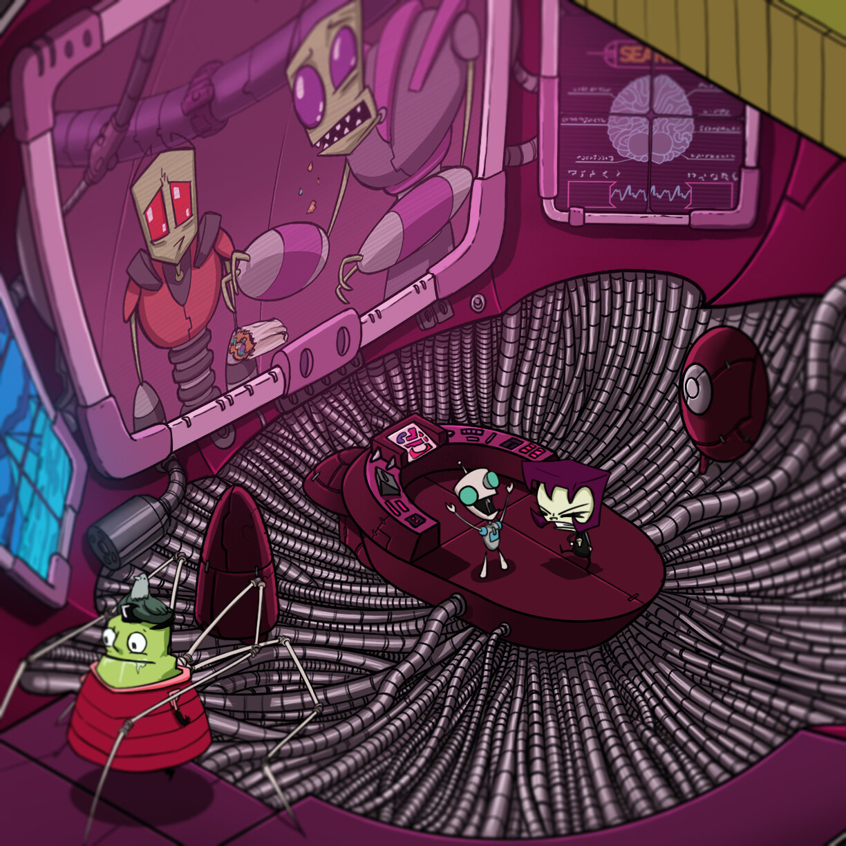 Egor Klyuchnyk - Invader Zim Base Cross Section