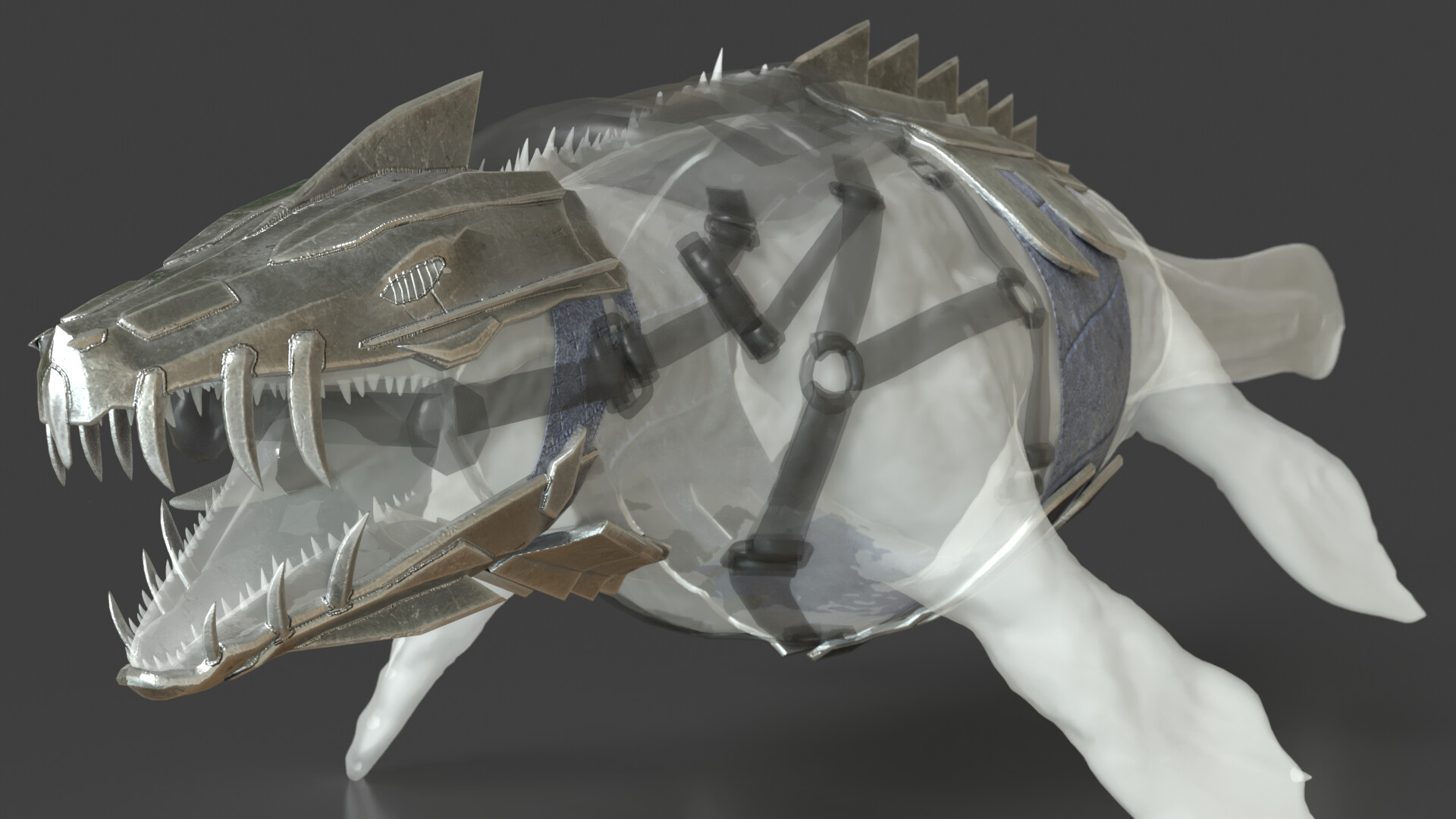 ArtStation - Crude Mosasaur Saddle
