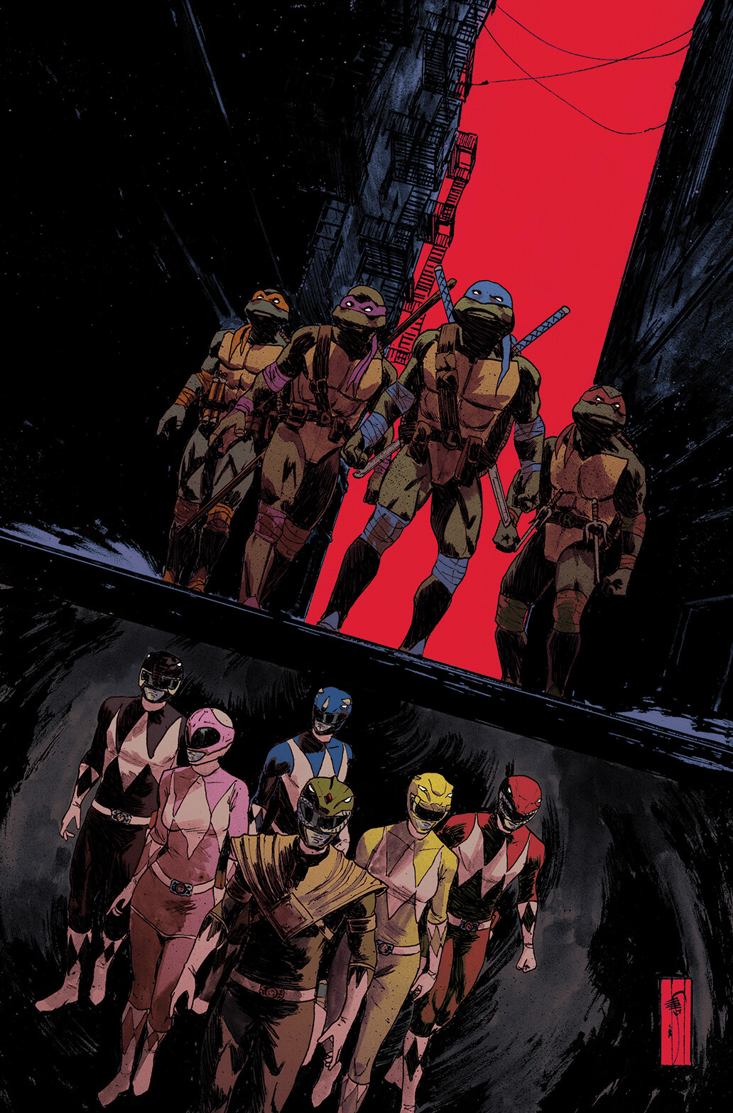 ArtStation - MMPR/TMNT II (cover)