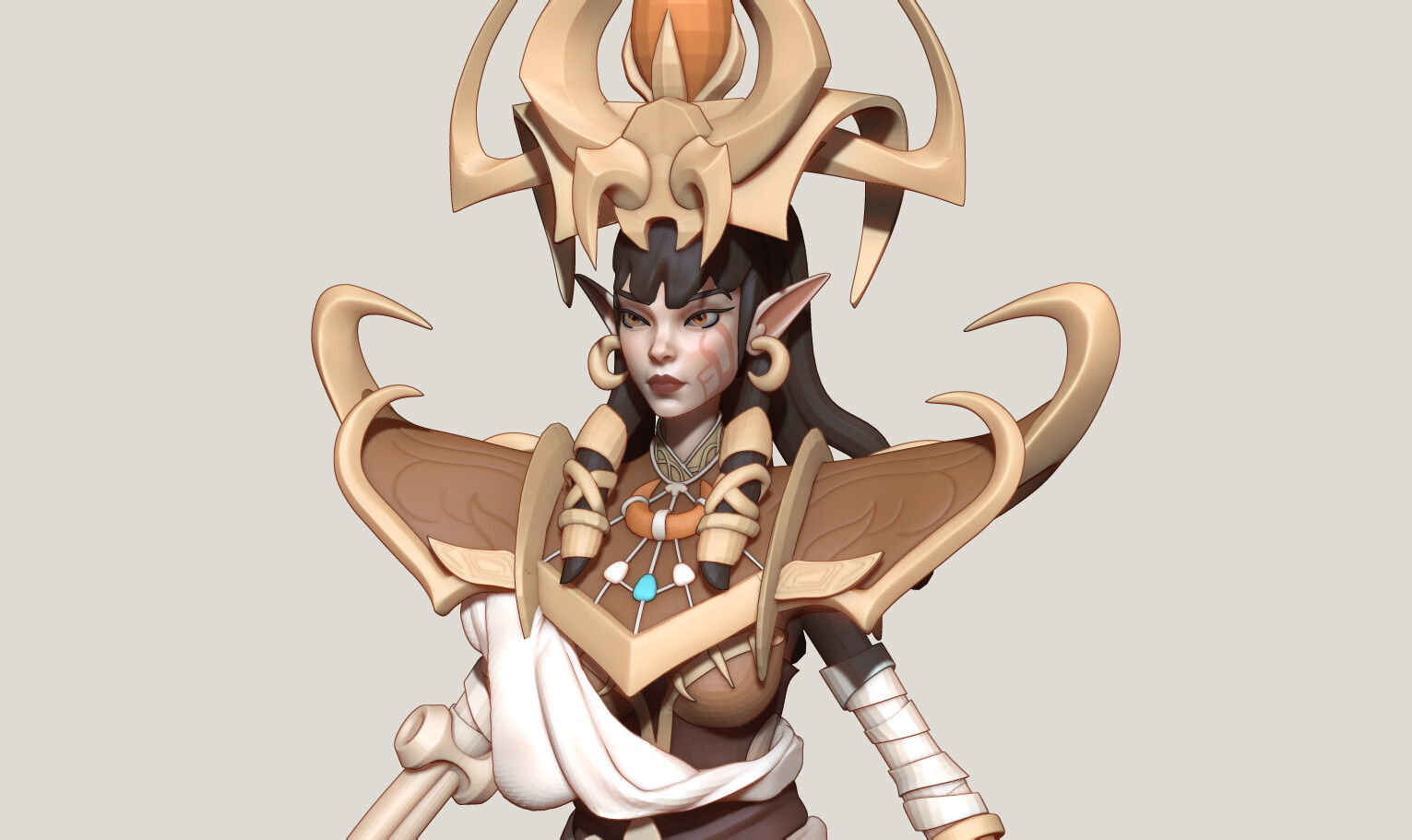 ArtStation - WiP Stylized Female Mage