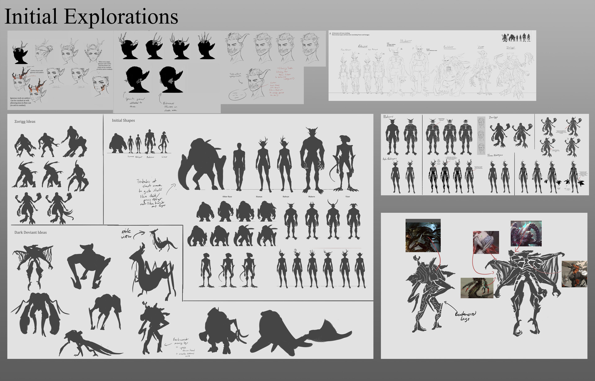 ArtStation - [Project: Deviant] Silhouette Explorations