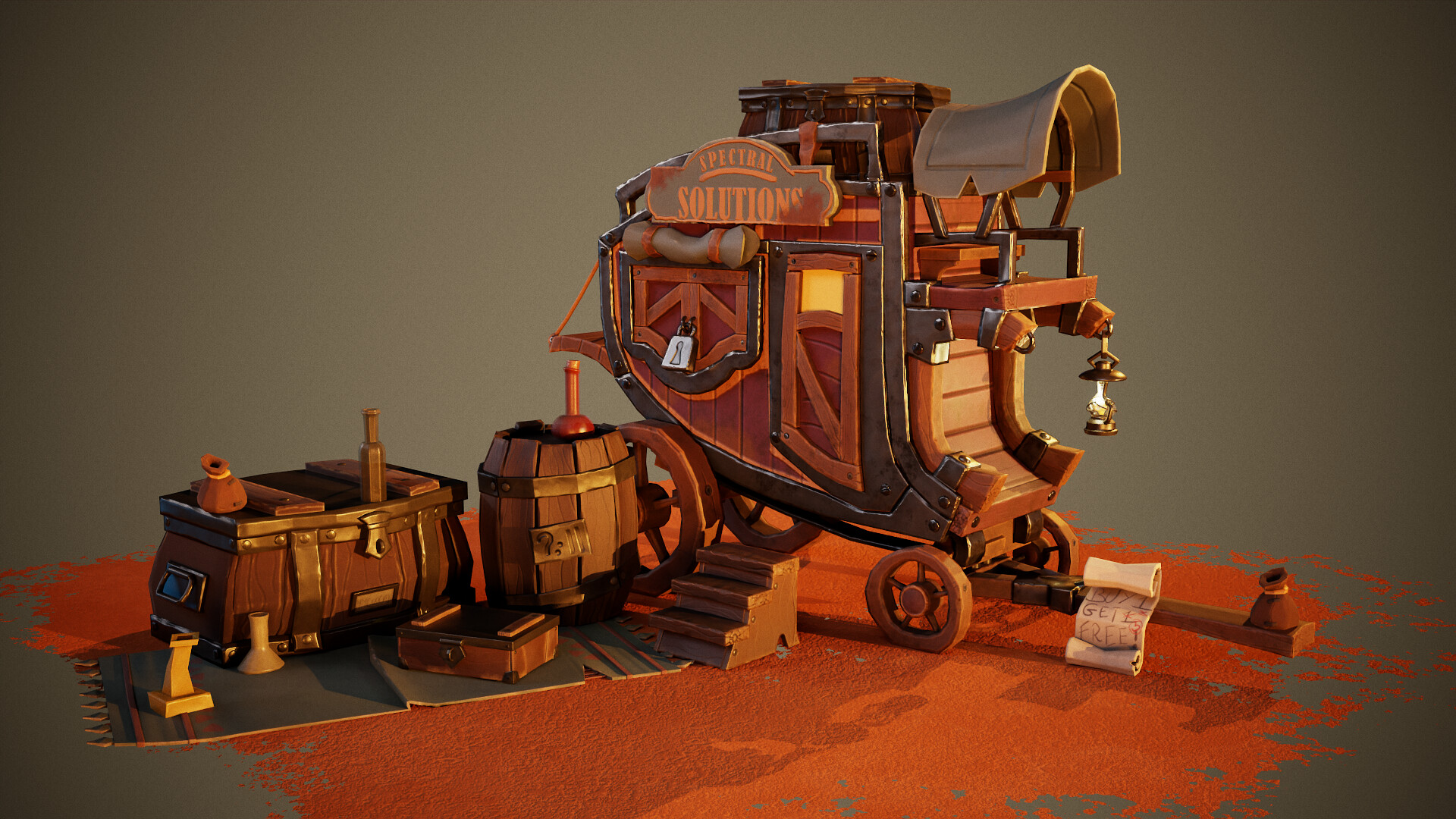 ArtStation - Snake oil salesman Stagecoach