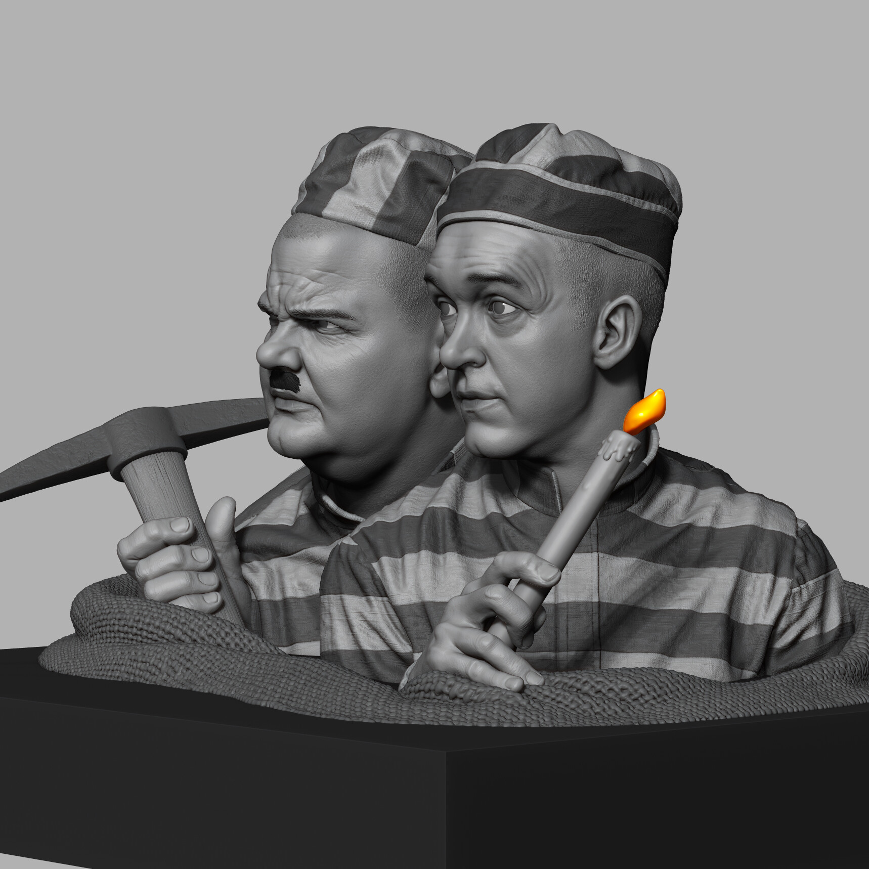 Daniele Danko Angelozzi - Laurel and Hardy 1:3 scale busts