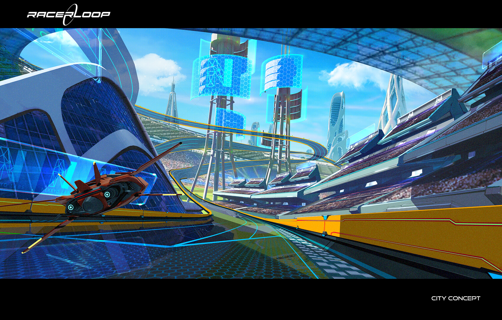 ArtStation - Concepts for Racerloop, a Futuristic Racing Game