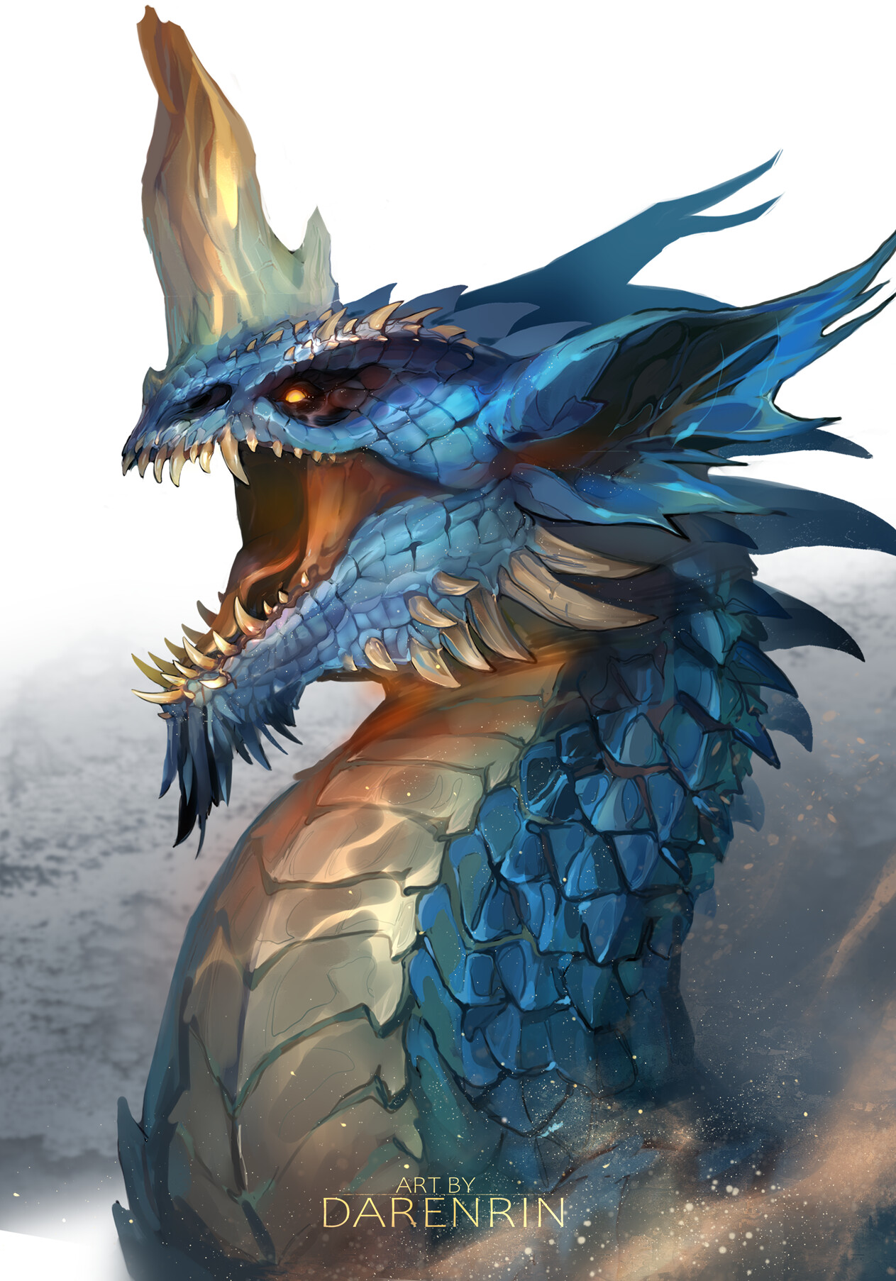 ArtStation - Blue dnd dragon