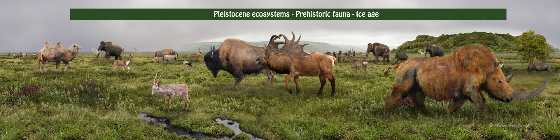ArtStation - Pleistocene ecosystems - Prehistoric fauna