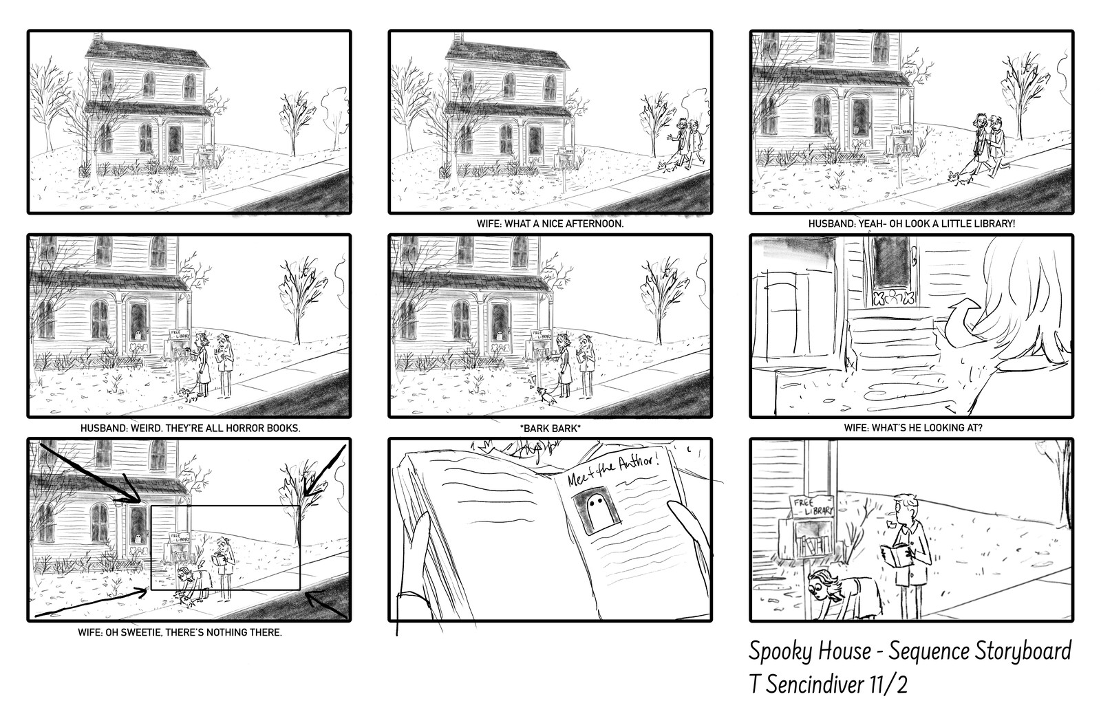Trinity Sencindiver - Spooky House Storyboard