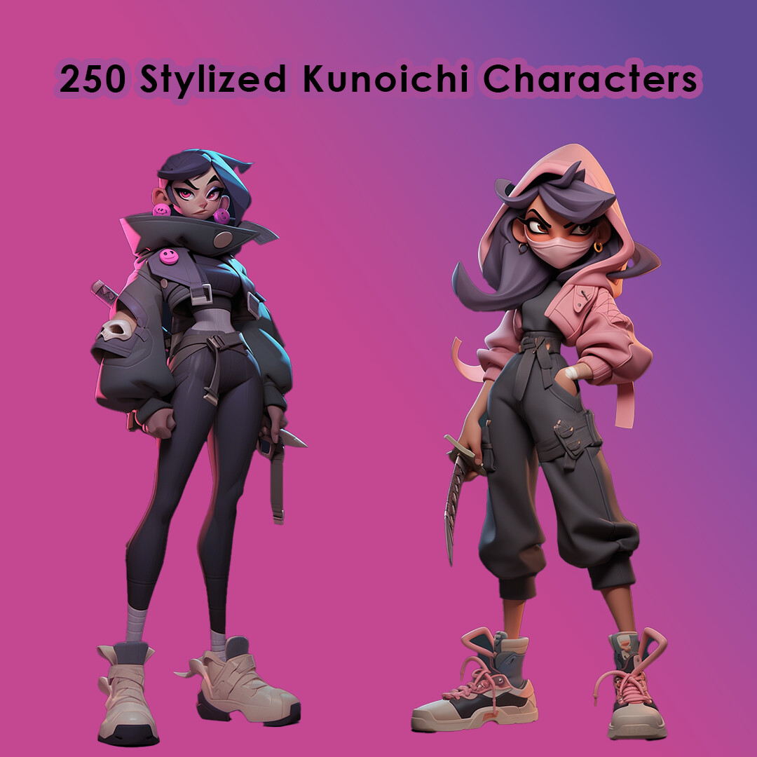 ArtStation - Stylized KUNOICHI Characters