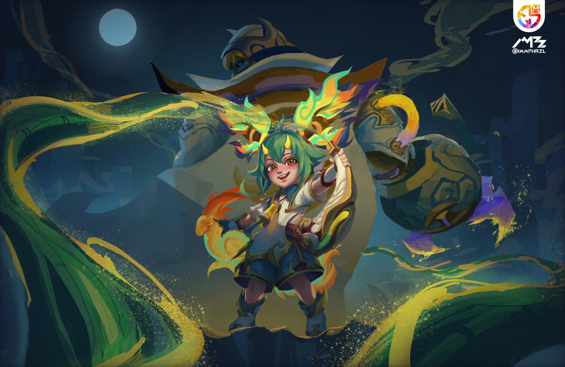 ArtStation - Nana and Aldous Mistbender - Mobile Legends Fanart