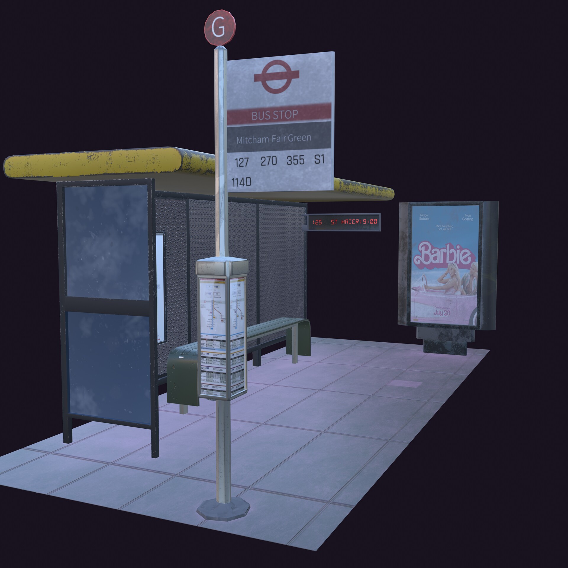 ArtStation - Bus Stop