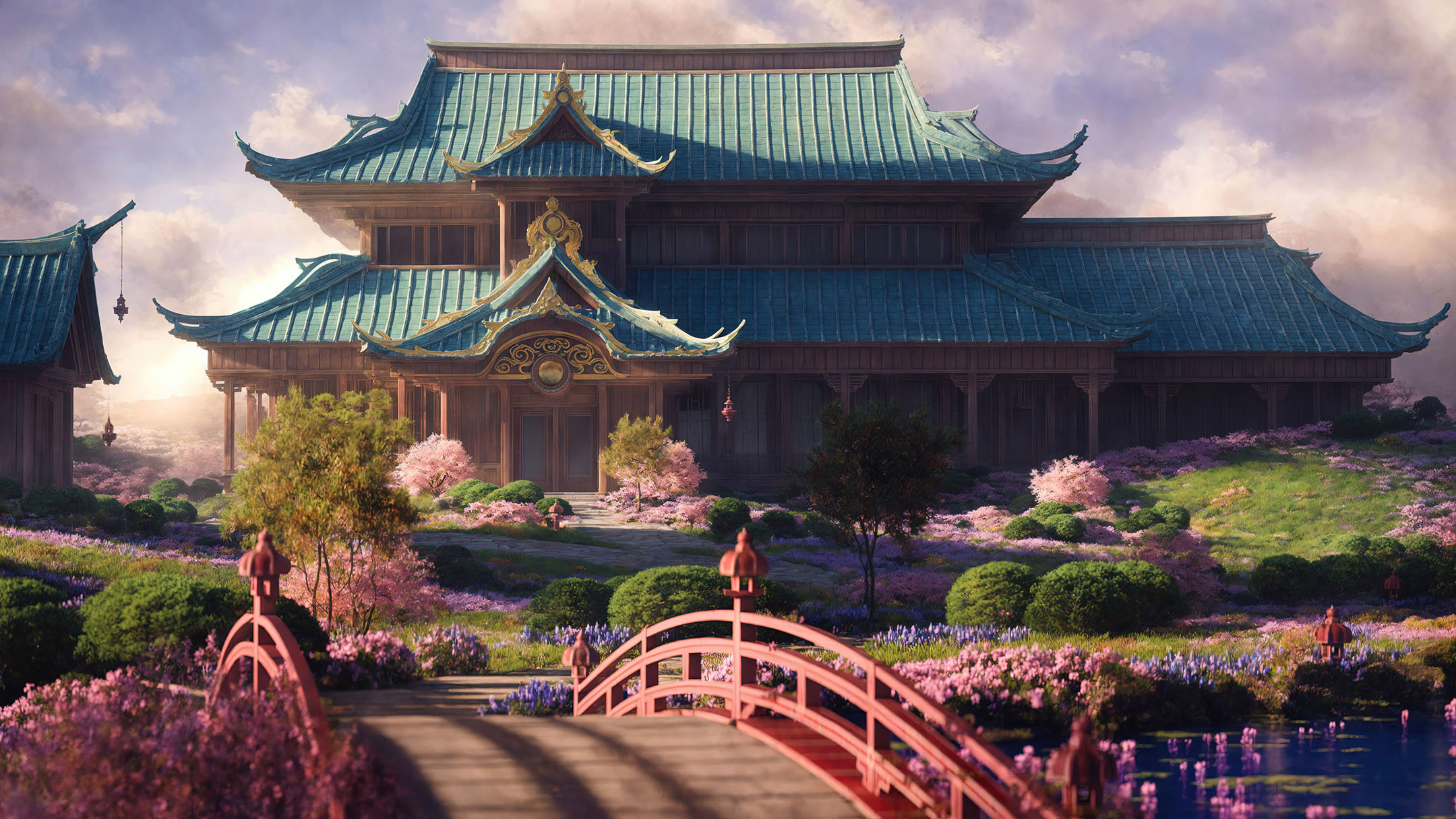 Japanese Temple Garden by Oliver Beck : r/ImaginaryGardens