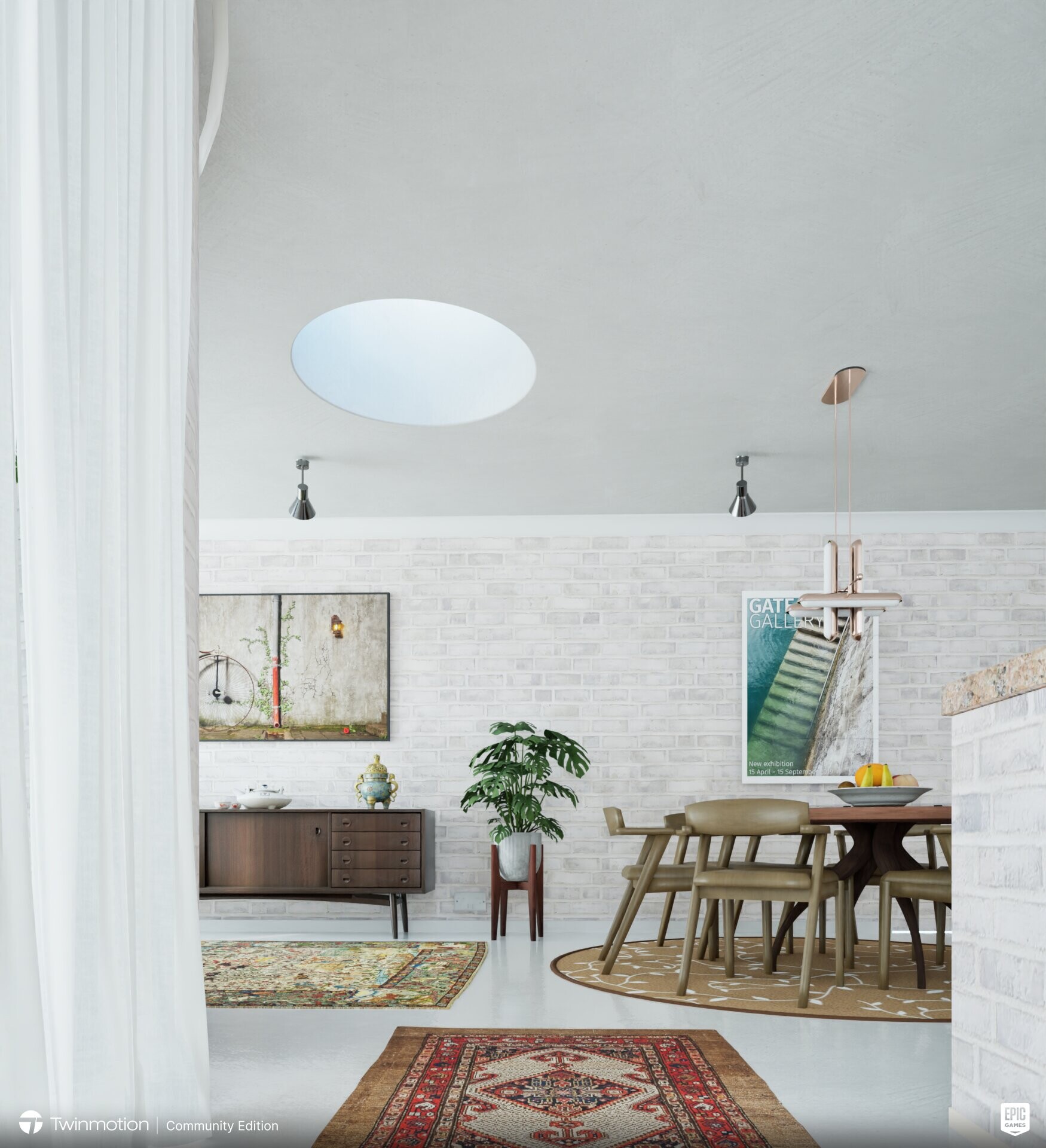 ArtStation - Mid Century Modern interior