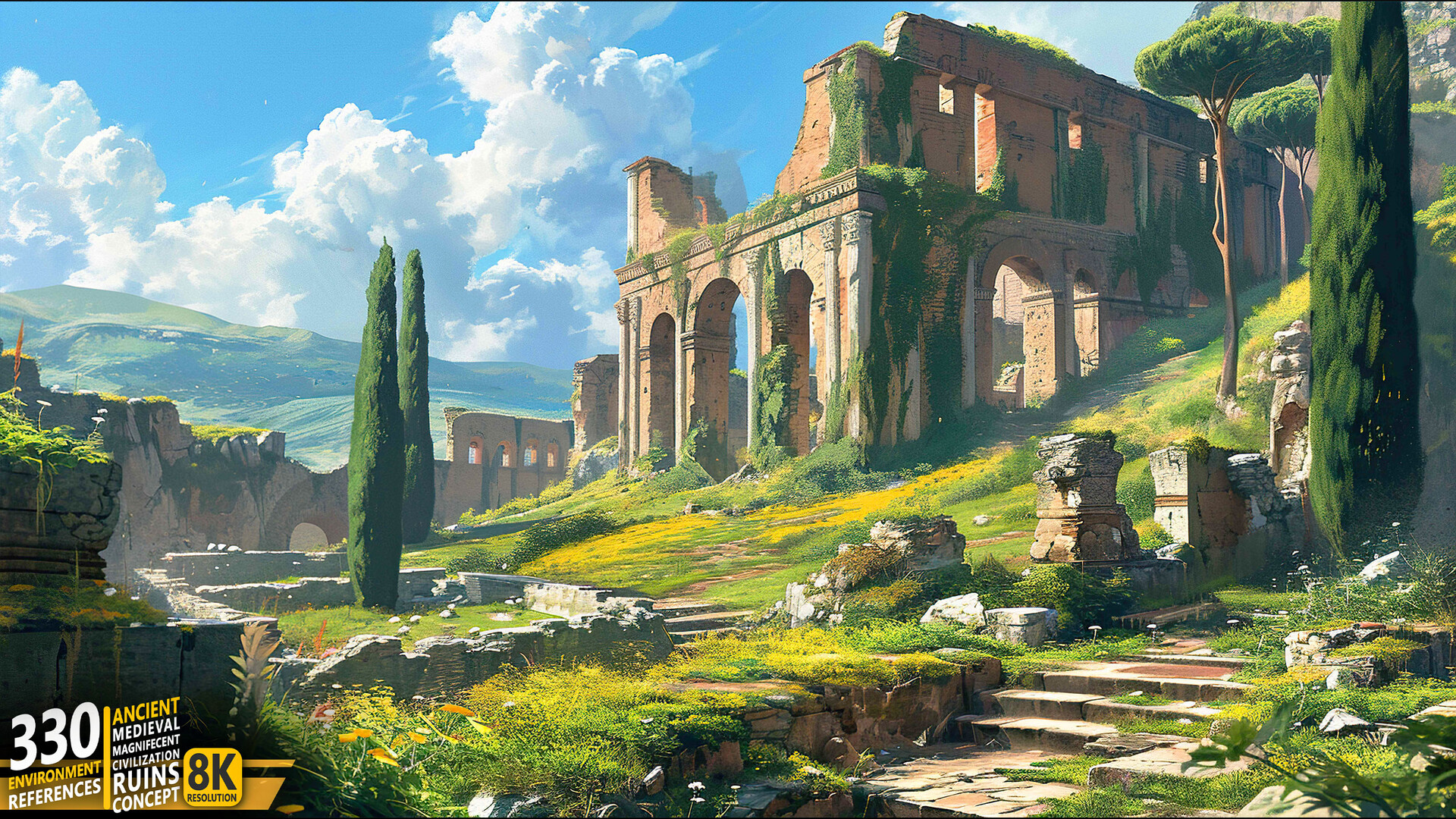 ArtStation - 330 Ancient Medieval Magnificent Civilization Ruins ...