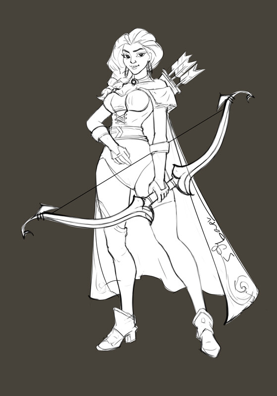 ArtStation - Archer Concept Doodle