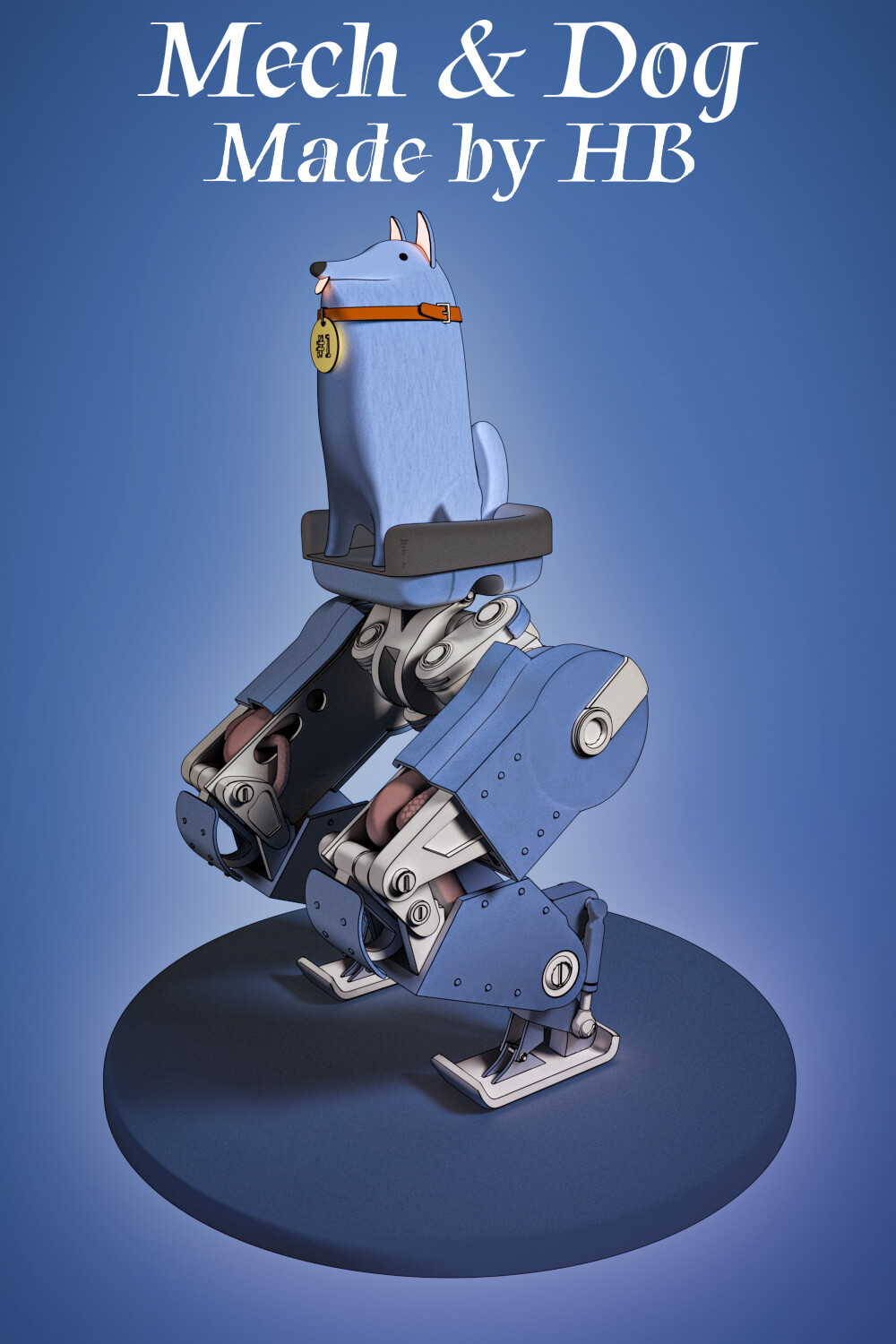 ArtStation - stylized mech dog