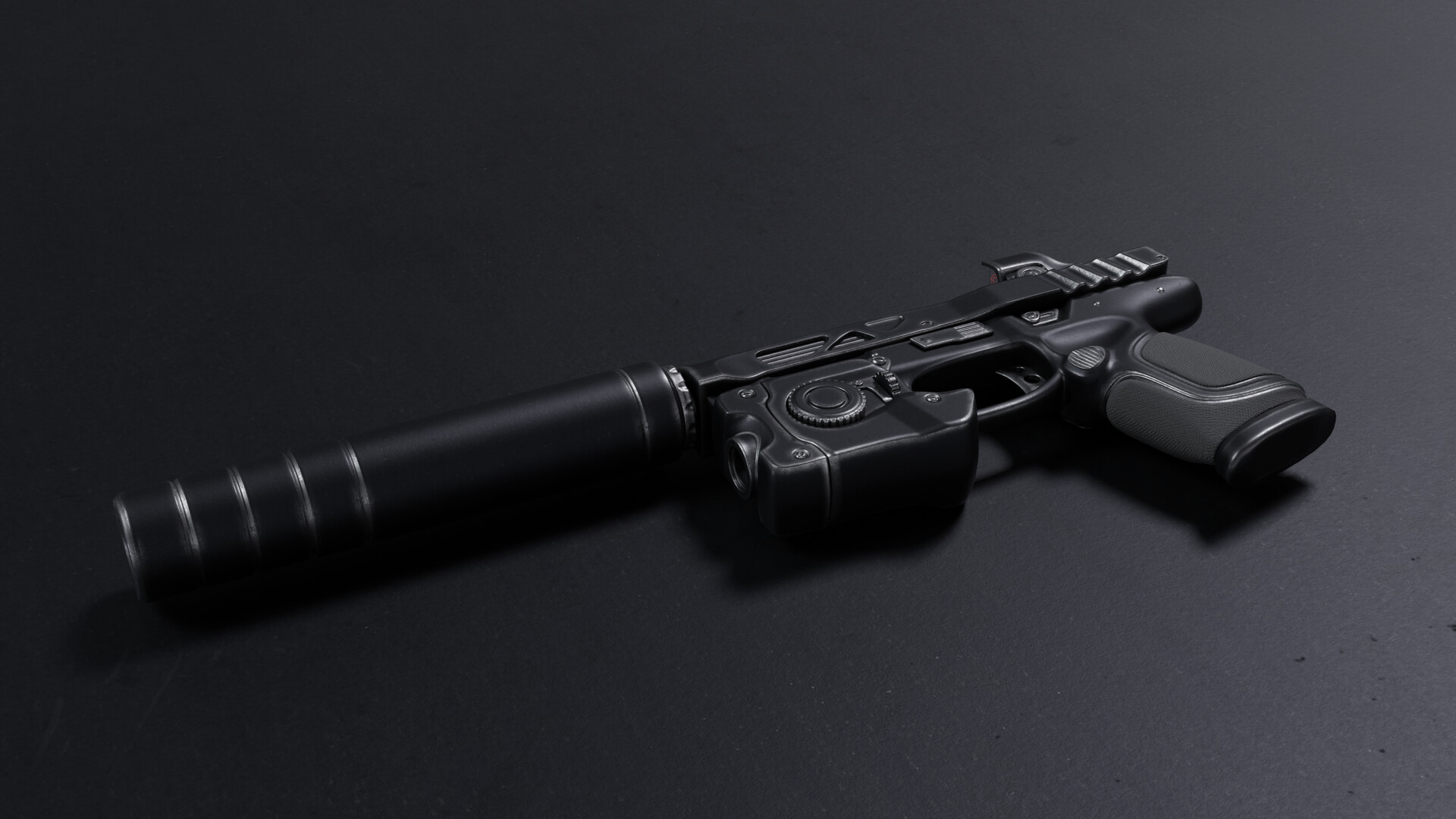 ArtStation - Hard Surface Sci Fi Pistol, Concept by KaminskyW
