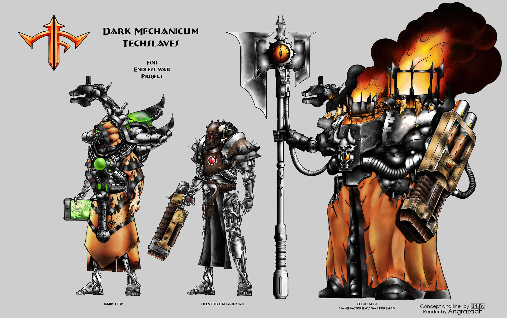 ArtStation - Dark Mechanicum | Techslaves | Tyrant Forge