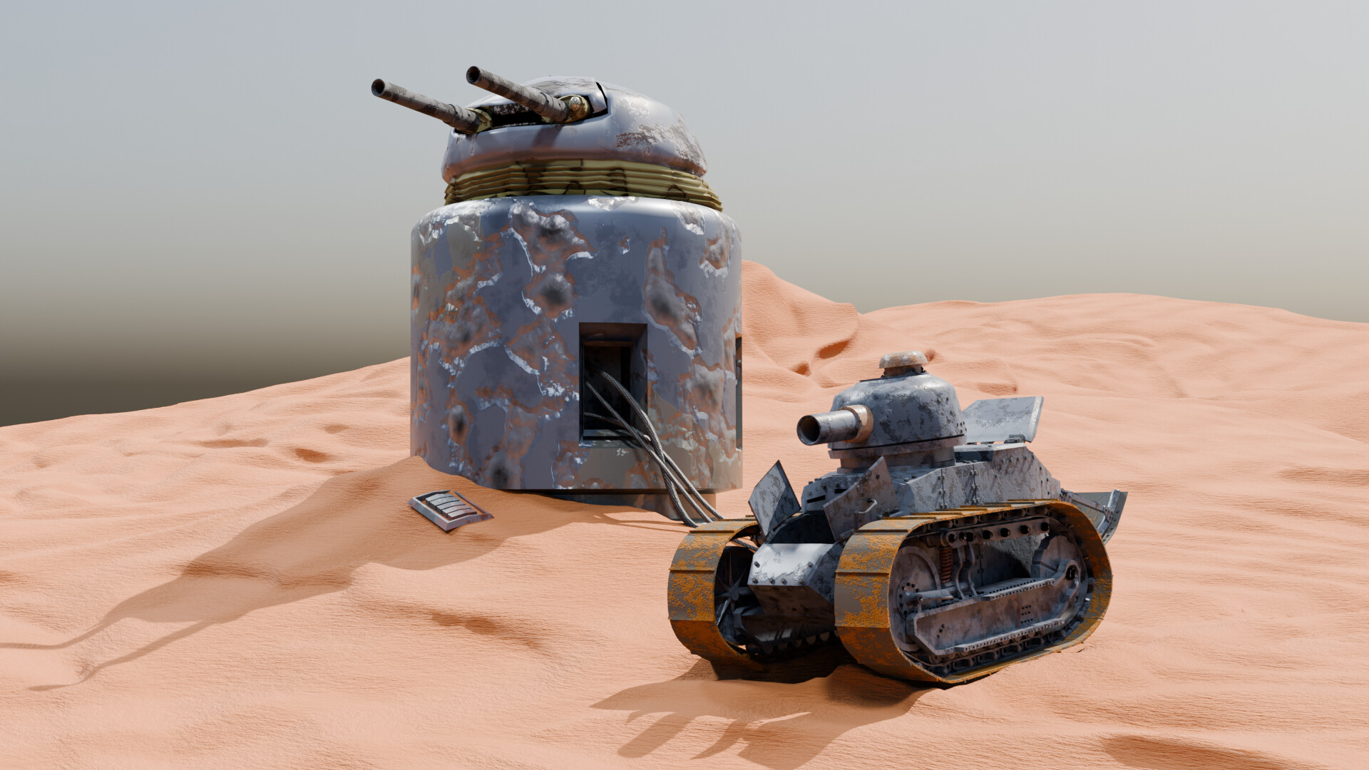 ArtStation - Tank and battle Tower Concept