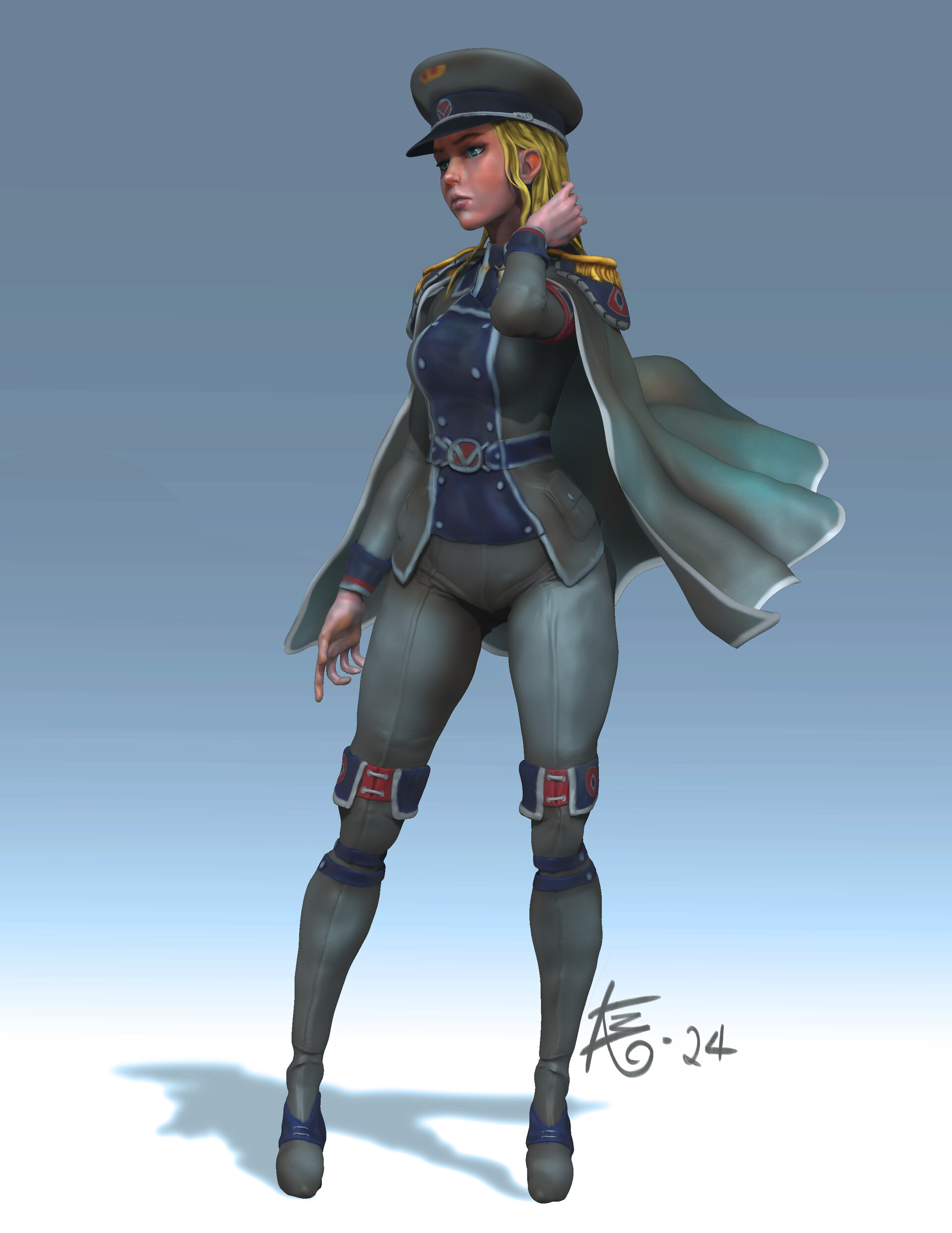 ArtStation - 3D interpretation of Officer painting by Naranbaatar Ganbold