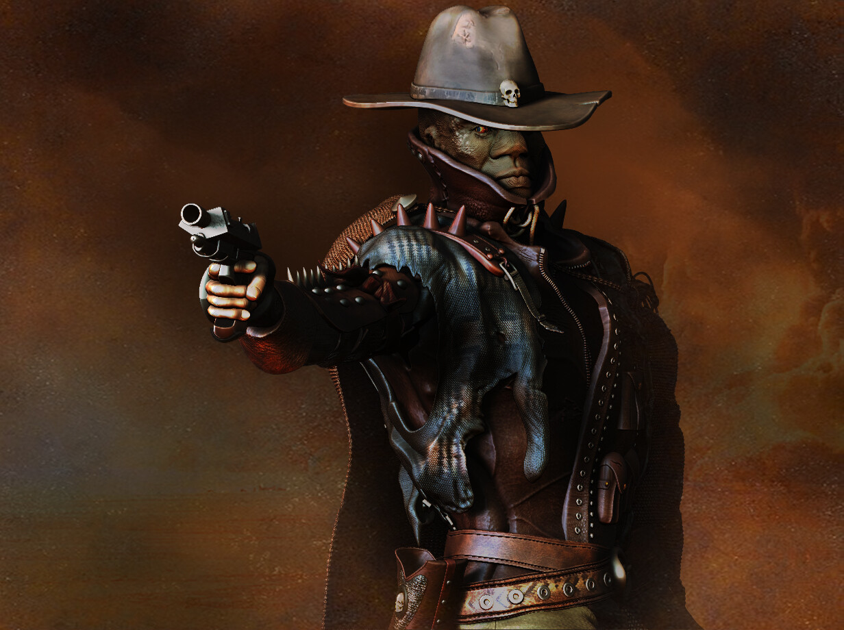 ArtStation - SCI FI GUNSLINGER (Concept Design)