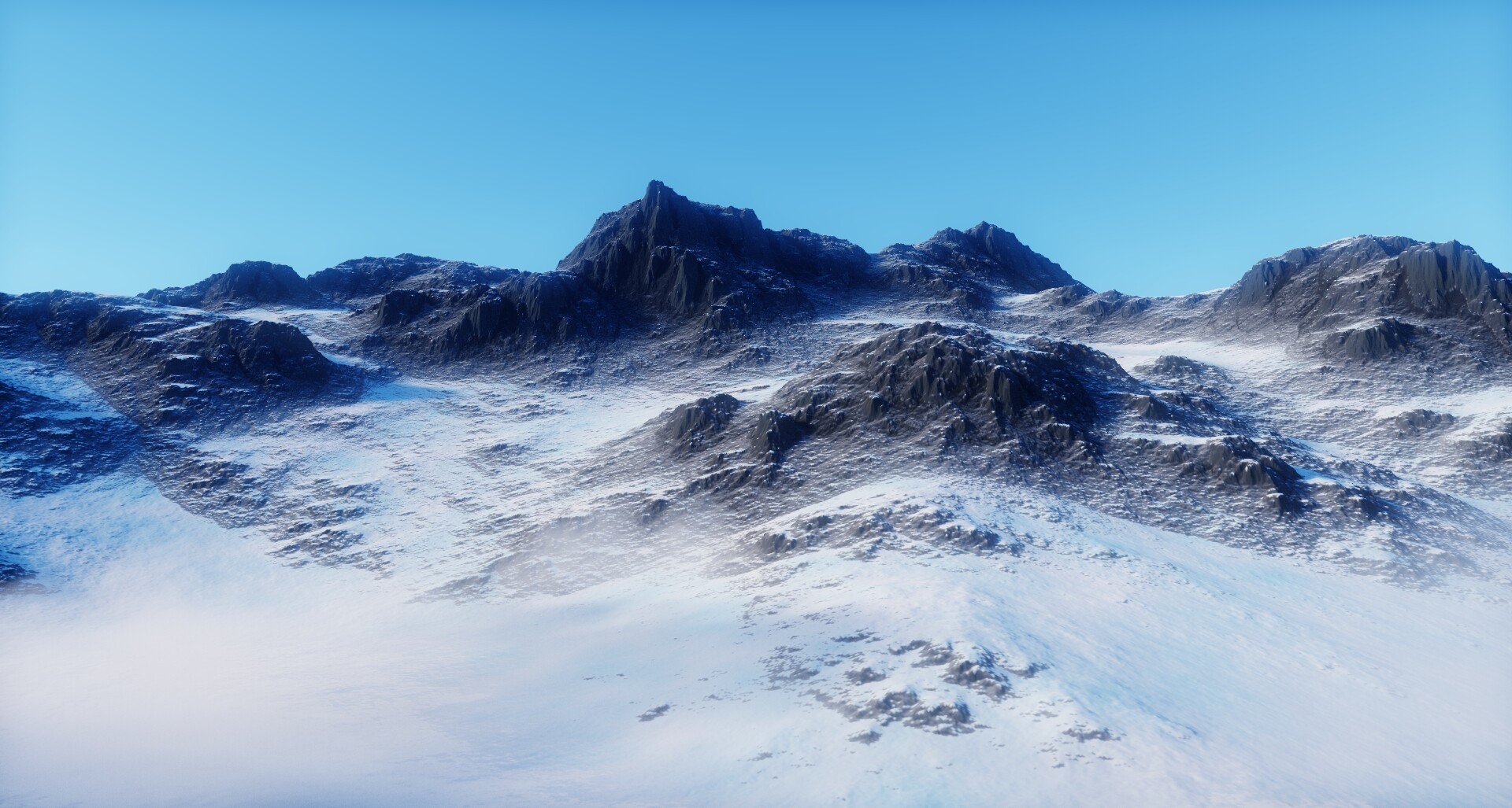 ArtStation - Landscape Snowy mountains