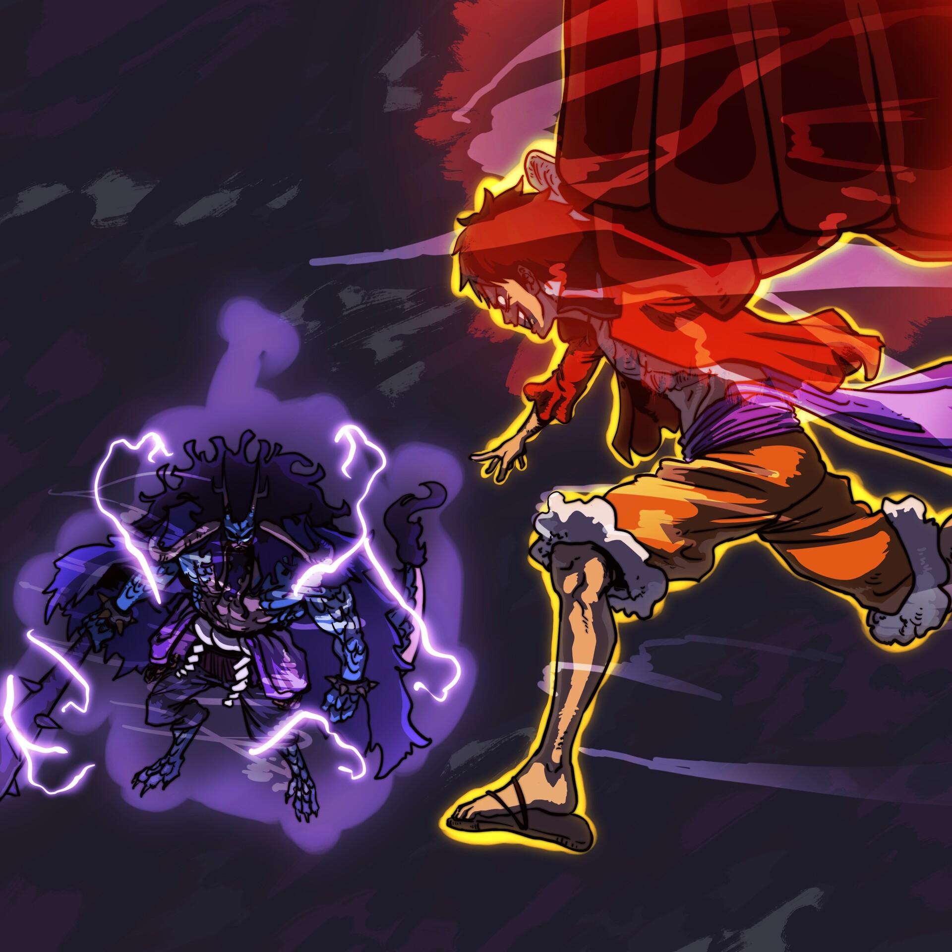 ArtStation - Luffy vs. kaido