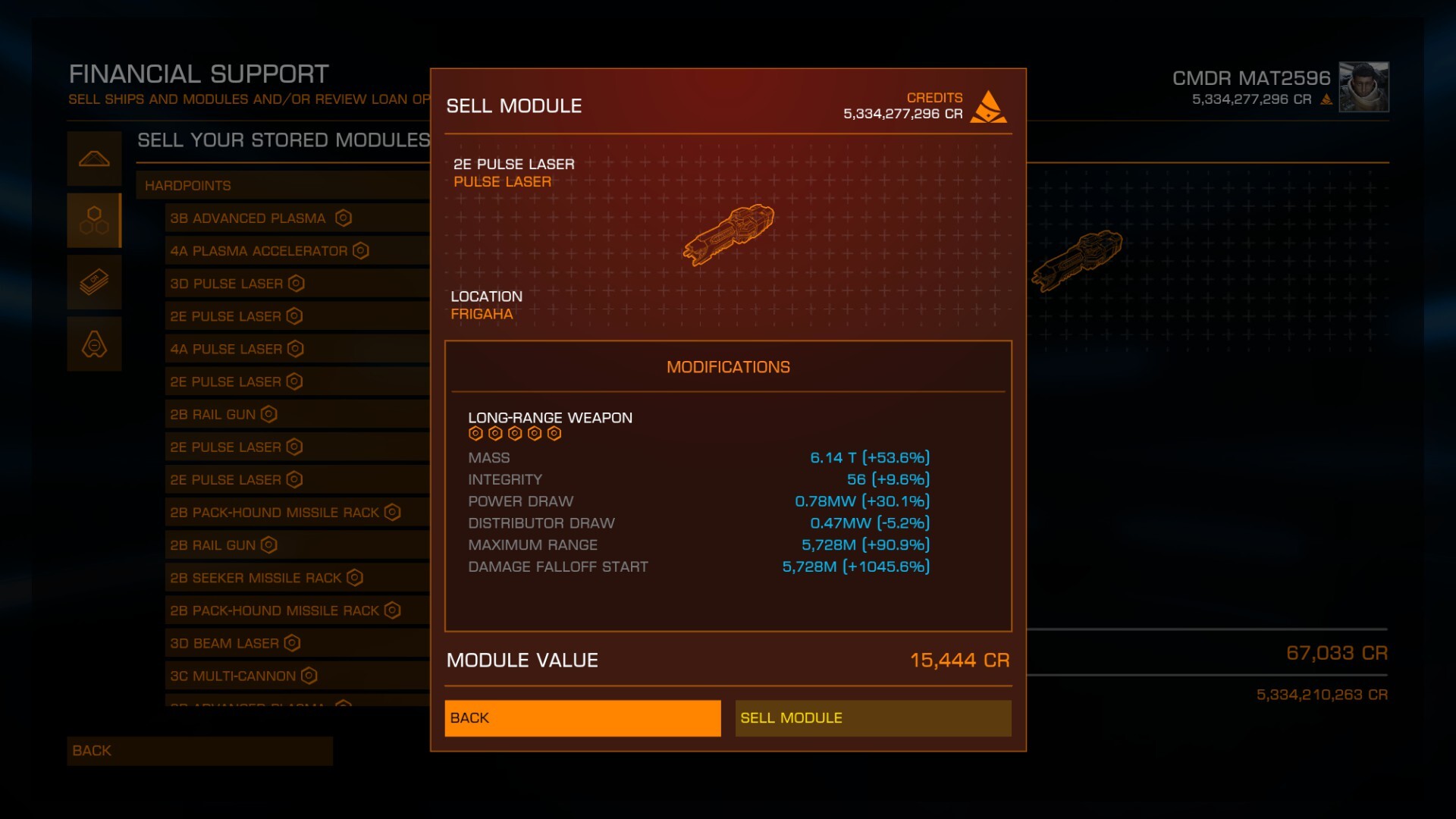 Mathew Maddison - Elite Dangerous Odyssey - Rebuy Screen UI