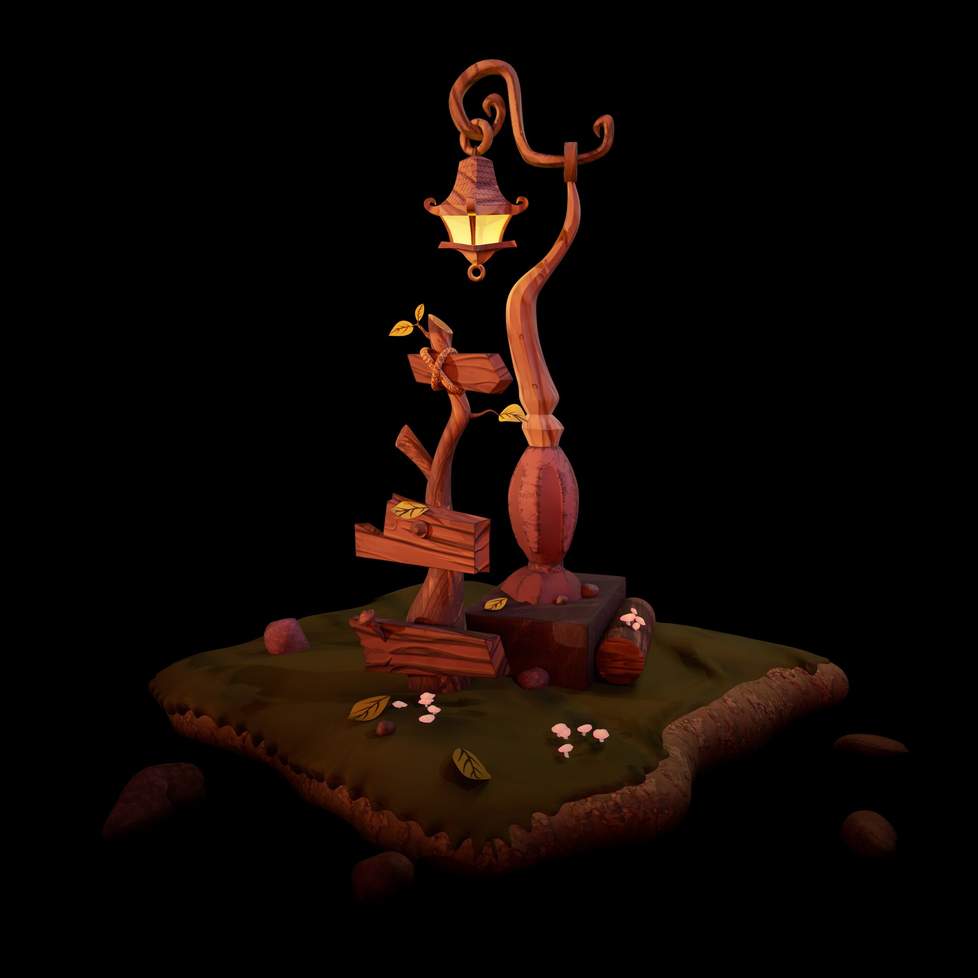 ArtStation - Stylized Lamp