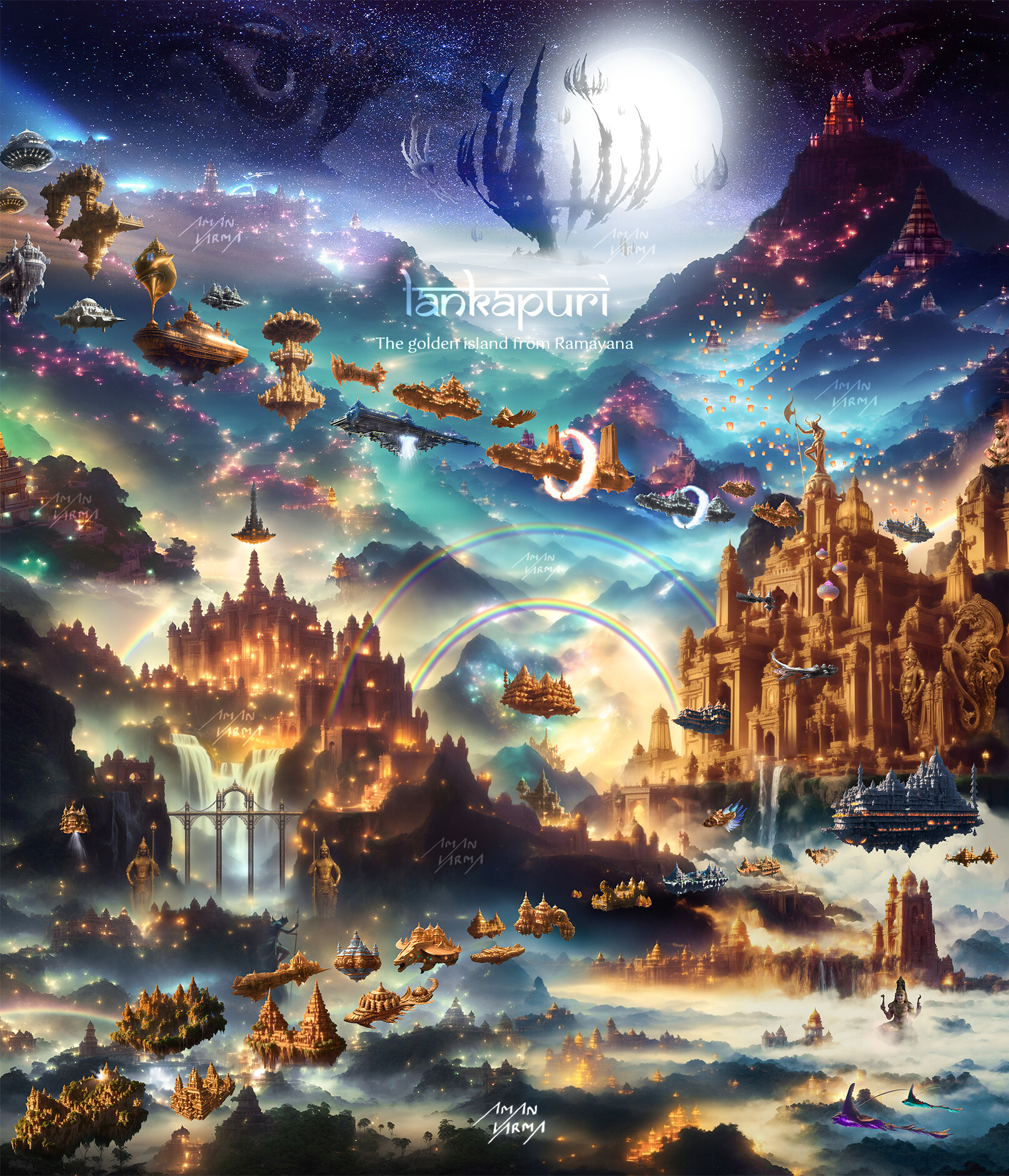 ArtStation - Lankapuri - The Golden Island mentioned in Ramayana