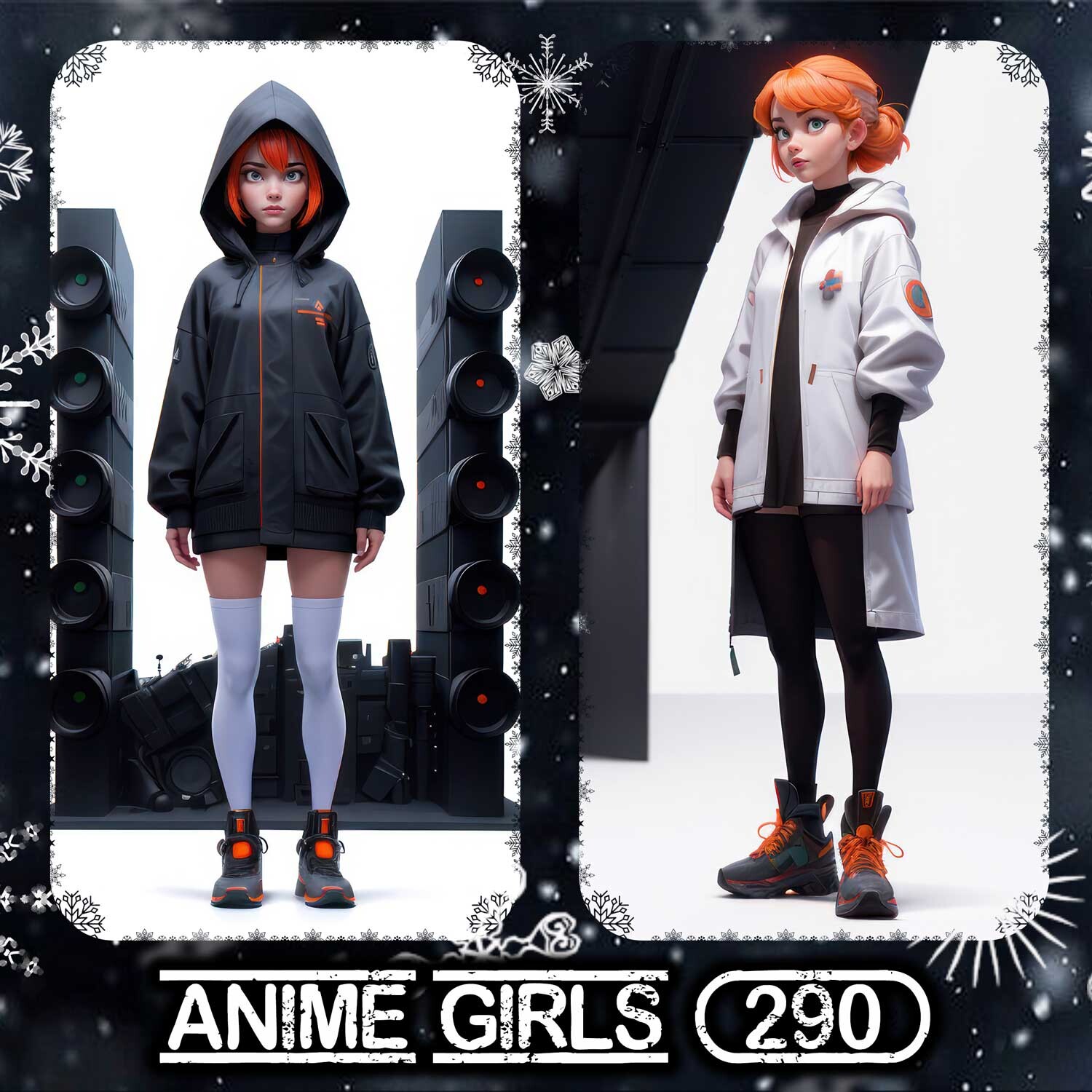 ArtStation - 200+ Anime Girls (Hooded Jacket) Images Reference Pack ...